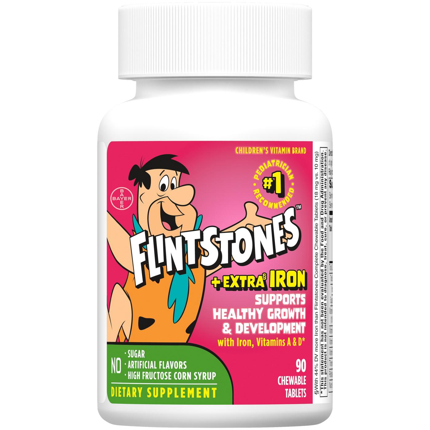 Flintstones Extra Iron Chewable Tablets - Shop Multivitamins at H-E-B