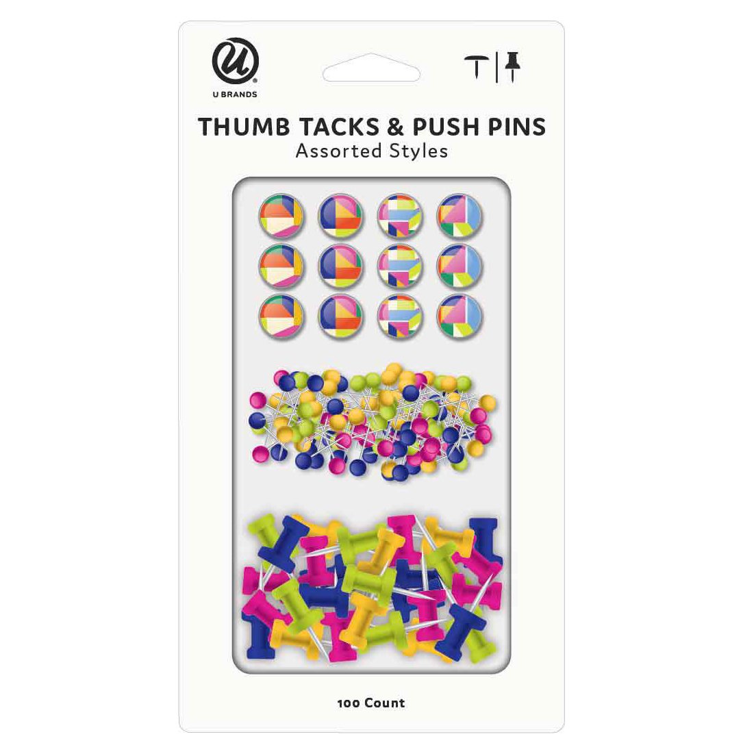 U Brands Thumb Tacks & Push Pins - Assorted Styles - Shop Tools ...