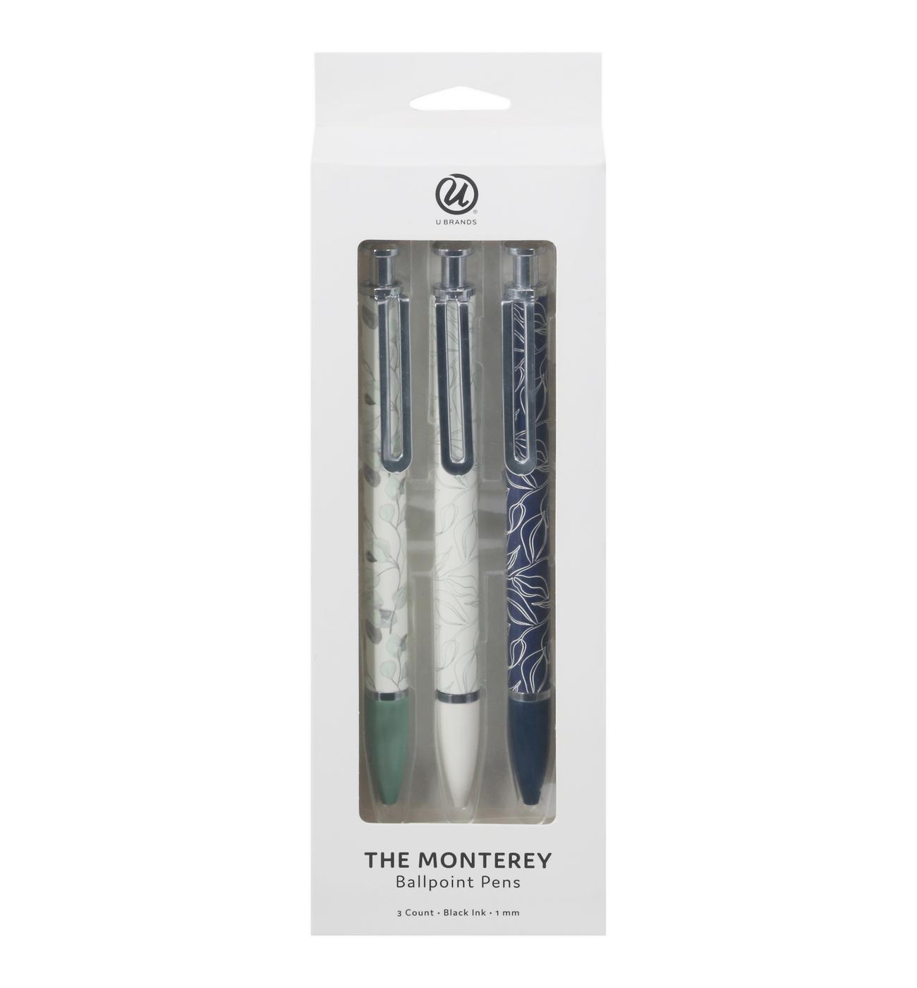 U Brands The Monterey 1.0mm Arid Ivey Ballpoint Pens - Black Ink - Shop ...