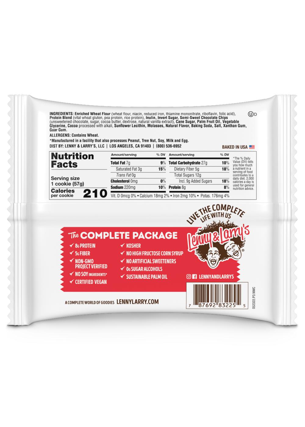 Lenny & Larry's The Complete Cookie - 8g Protein Double Chocolate ...