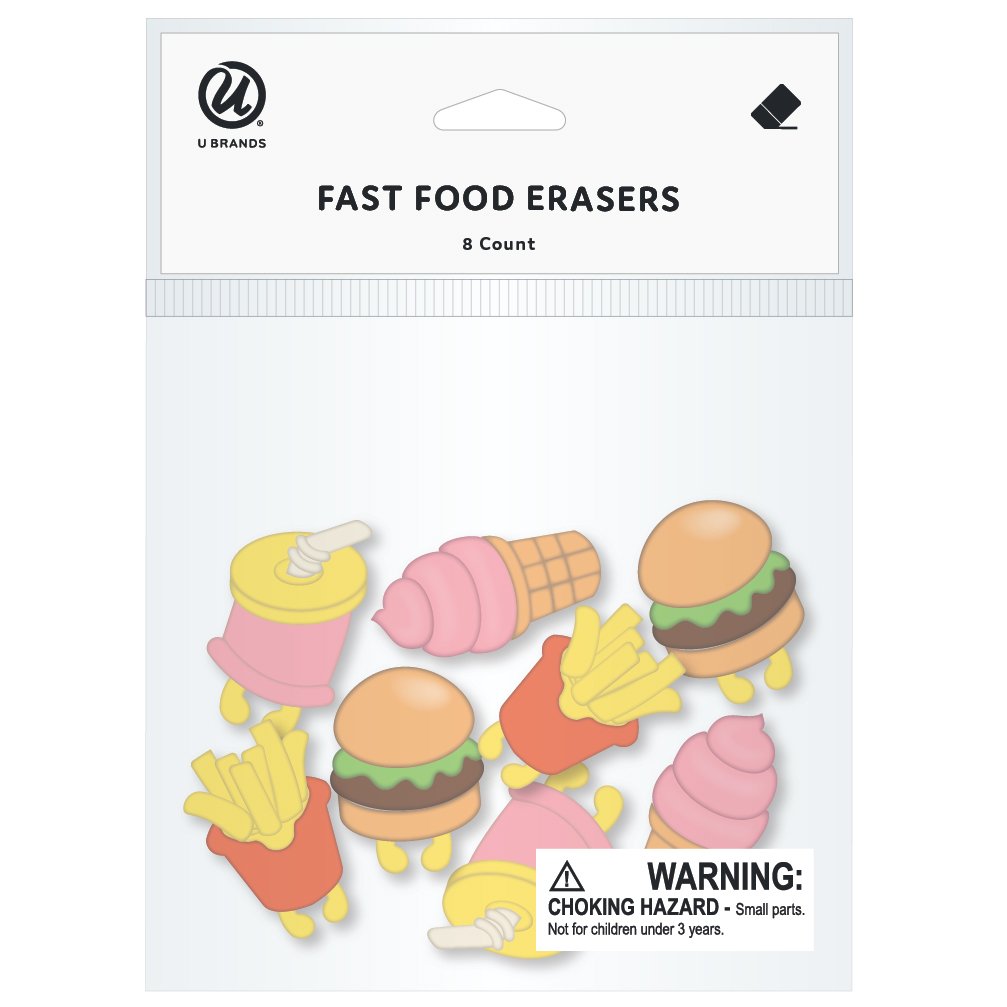 U Brands Fast Food Erasers - Shop Tools & equipment at H-E-B