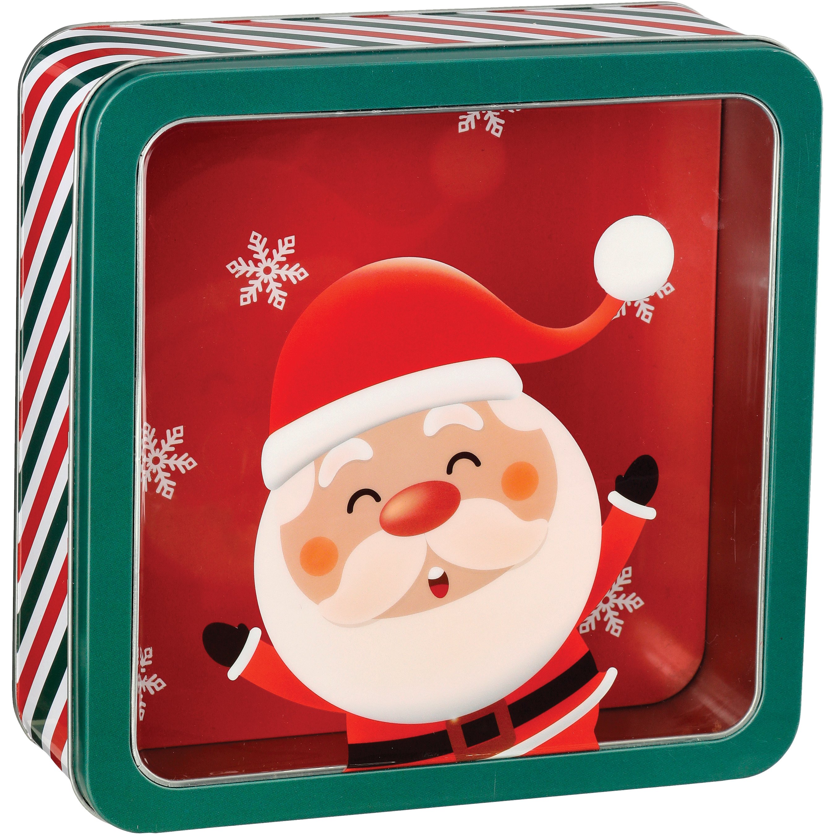 Destination Holiday Santa Square Cookie Tin - Shop Food storage at H-E-B