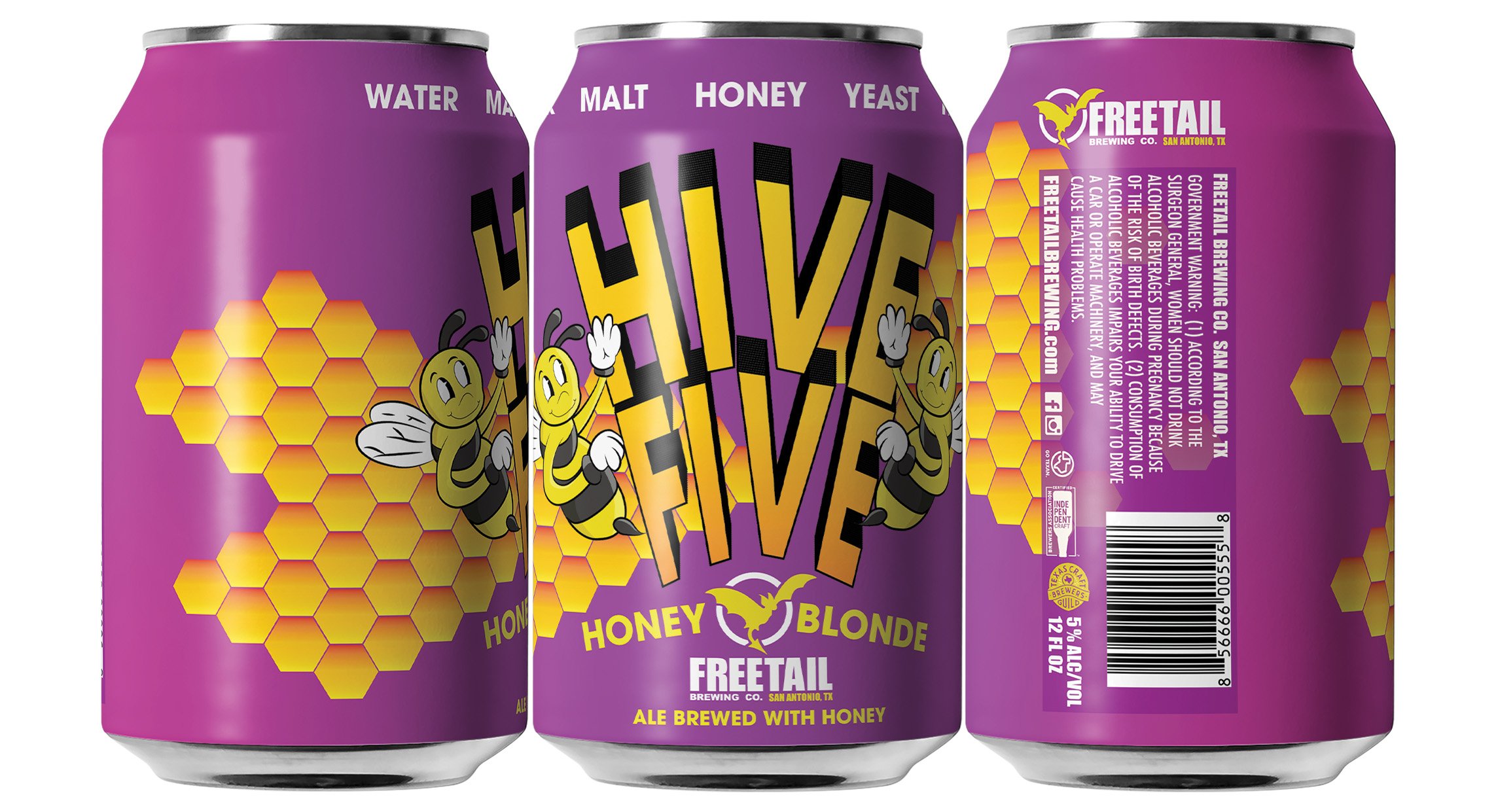Freetail Hive Five Honey Blone Beer 6 pk Cans - Shop Beer at H-E-B