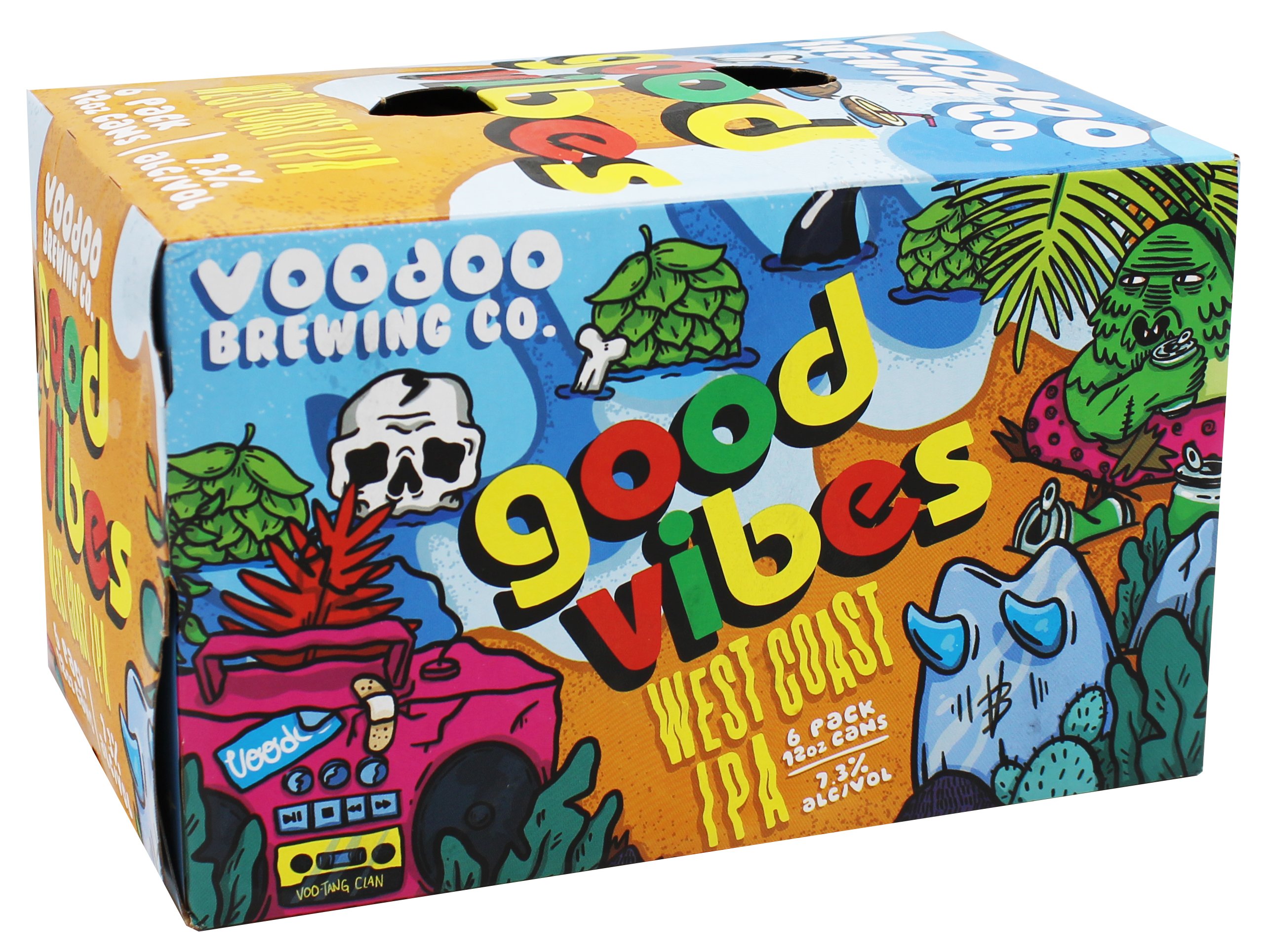 Voodoo Brewing Co. Good Vibes West Coast IPA Craft Beer 6 pk Cans ...