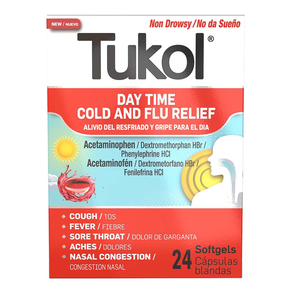 Tukol Day Time Cold And Flu Relief Softgels - Shop Cough, Cold & Flu at ...