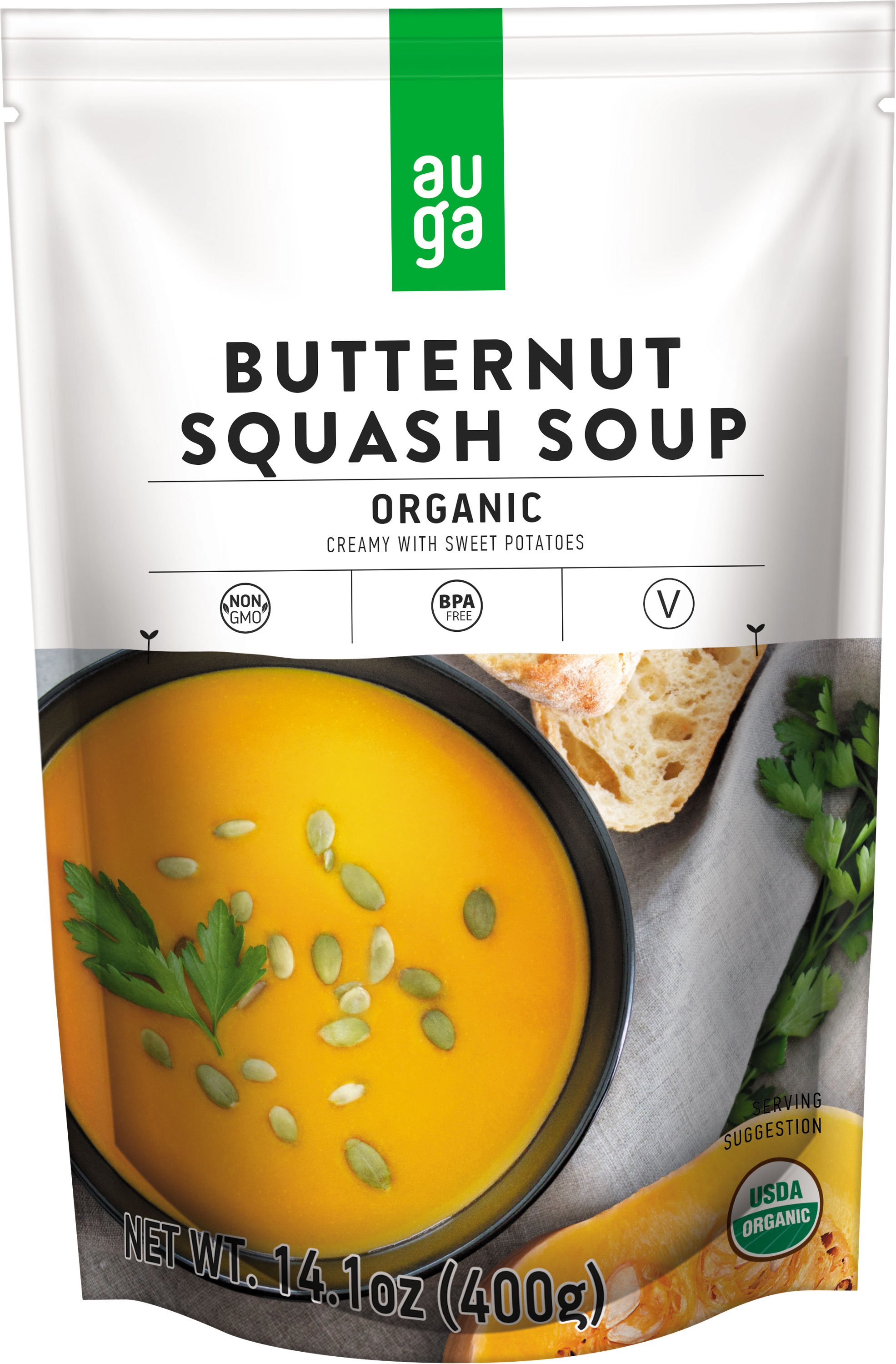 Auga Organic Butternut Squash Soup, 14.1 oz | Central Market - Really ...