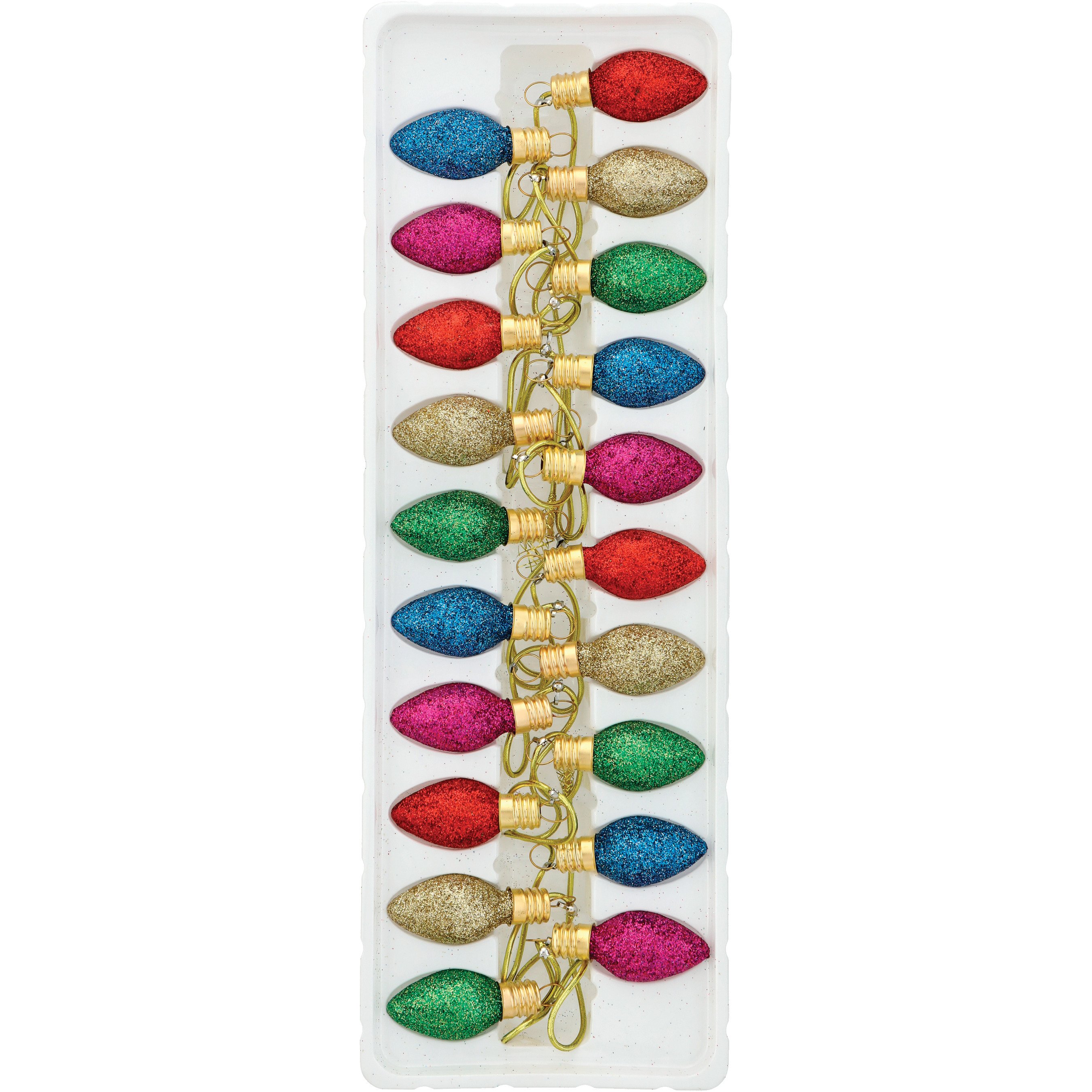 Destination Holiday Mini Glitter Bulb Christmas Garland - Shop Seasonal ...