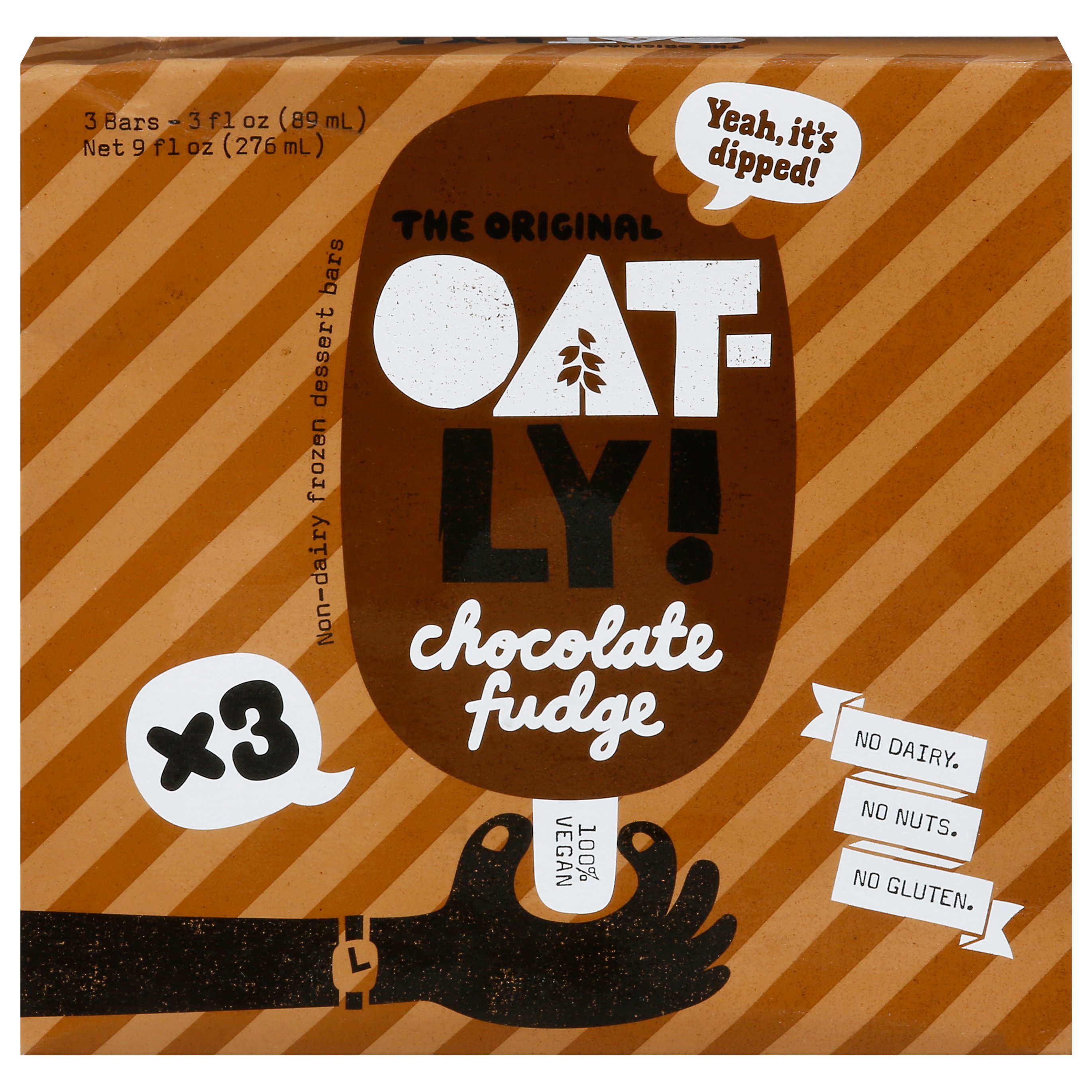 Oat-Ly! Chocolate Fudge Non-Dairy Frozen Dessert Bars - Shop Bars ...