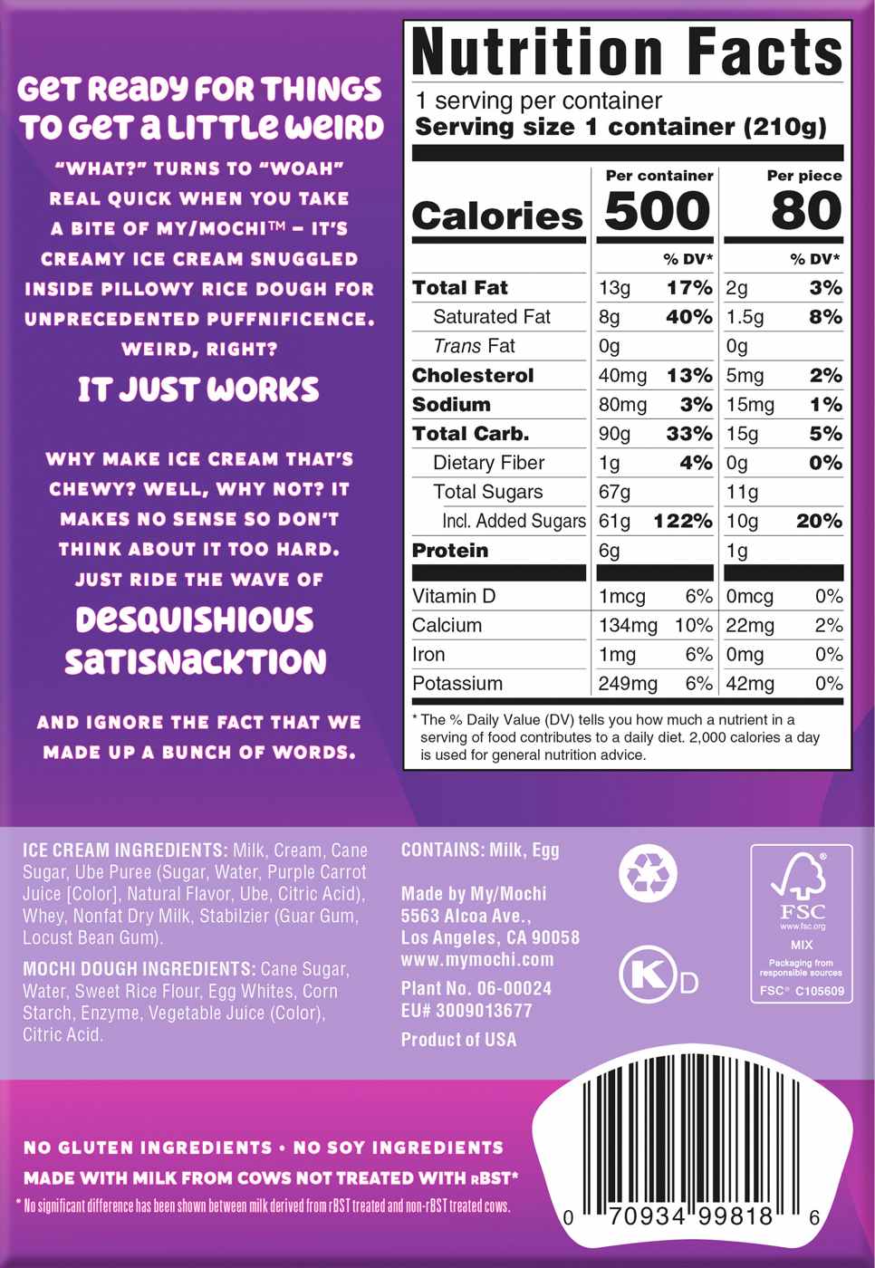 My/Mochi Ube Mochi Ice Cream - Shop Cones & sandwiches at H-E-B