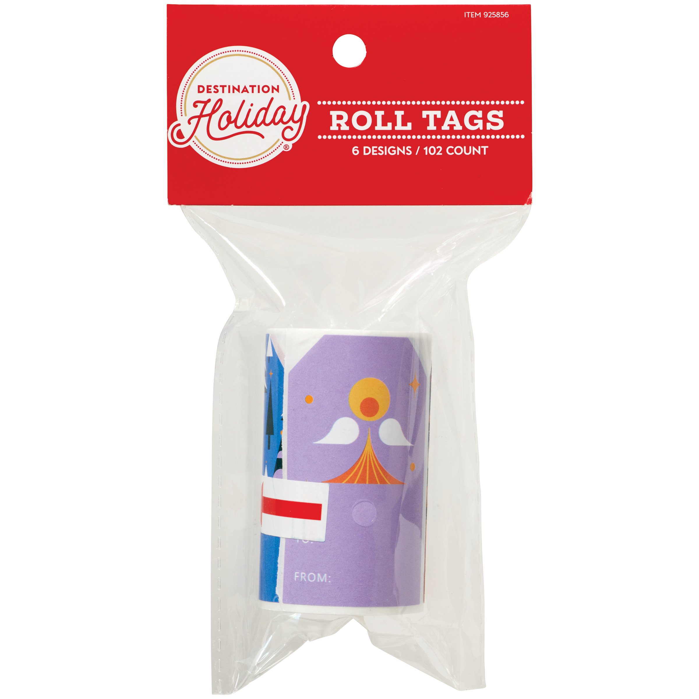 Destination Holiday Christmas Adhesive Gift Tag Roll - Shop Gift wrap ...