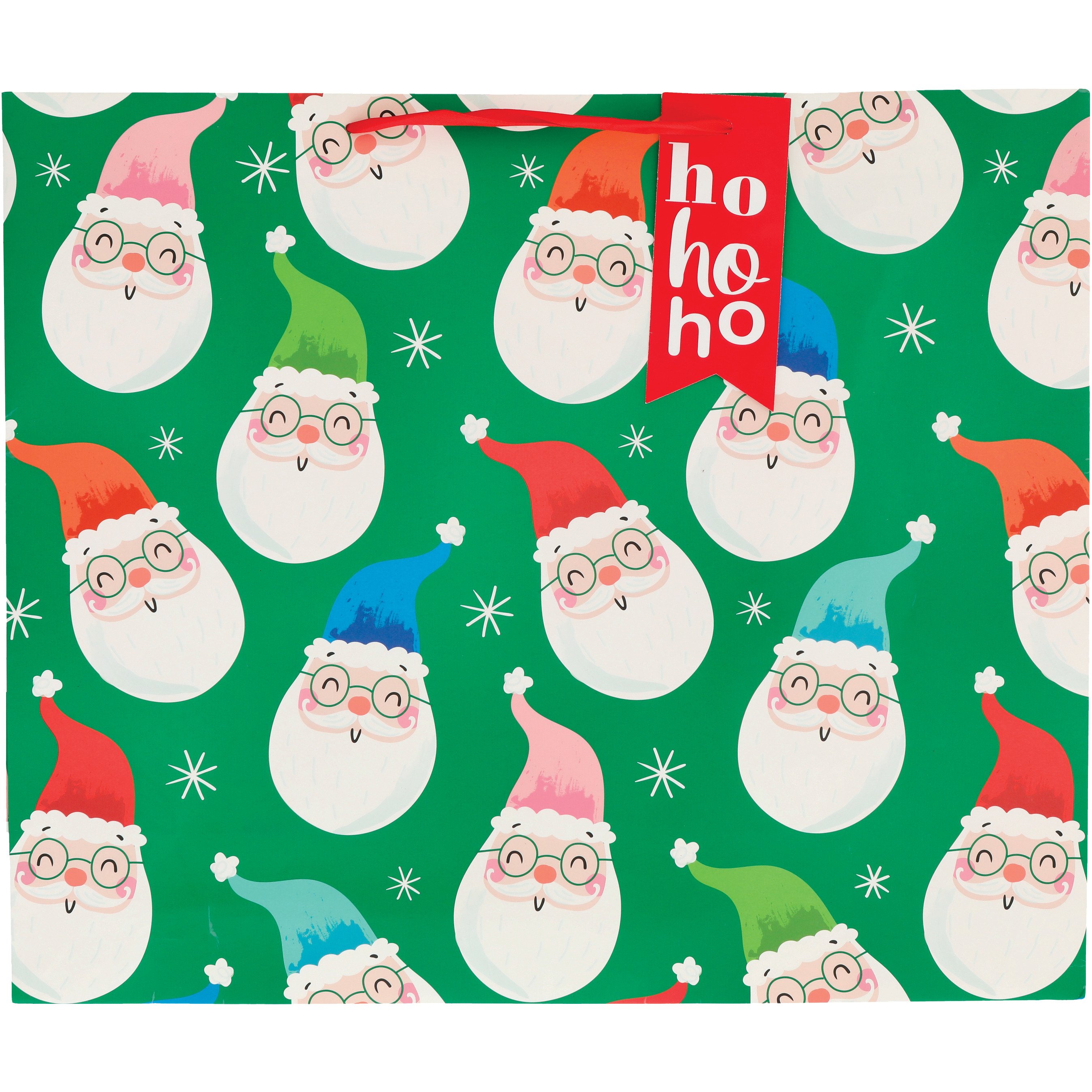 Destination Holiday Santa Faces Christmas Gift Bag - Jumbo - Shop Gift ...