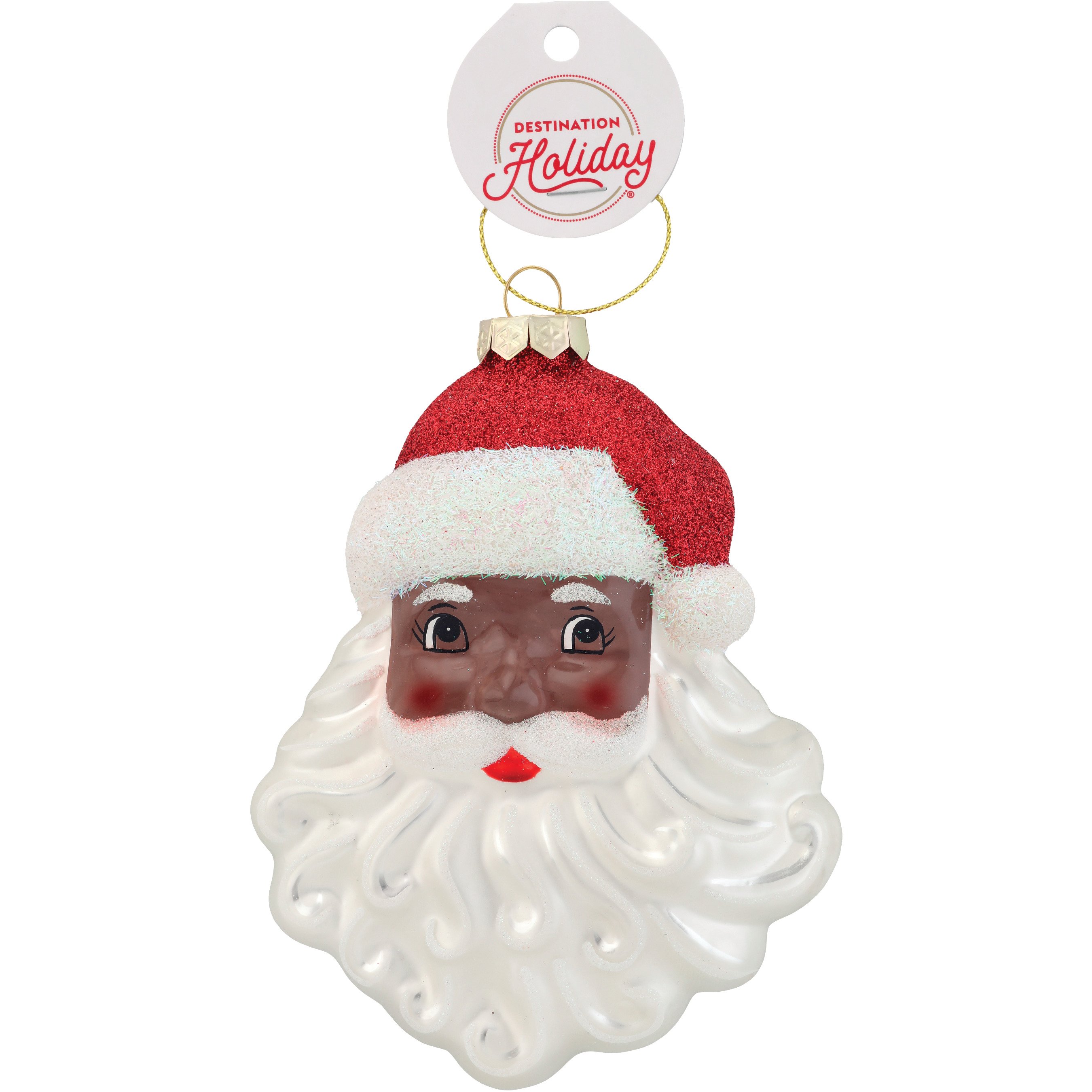Destination Holiday Santa Head Christmas Tree Ornament - Shop Seasonal ...