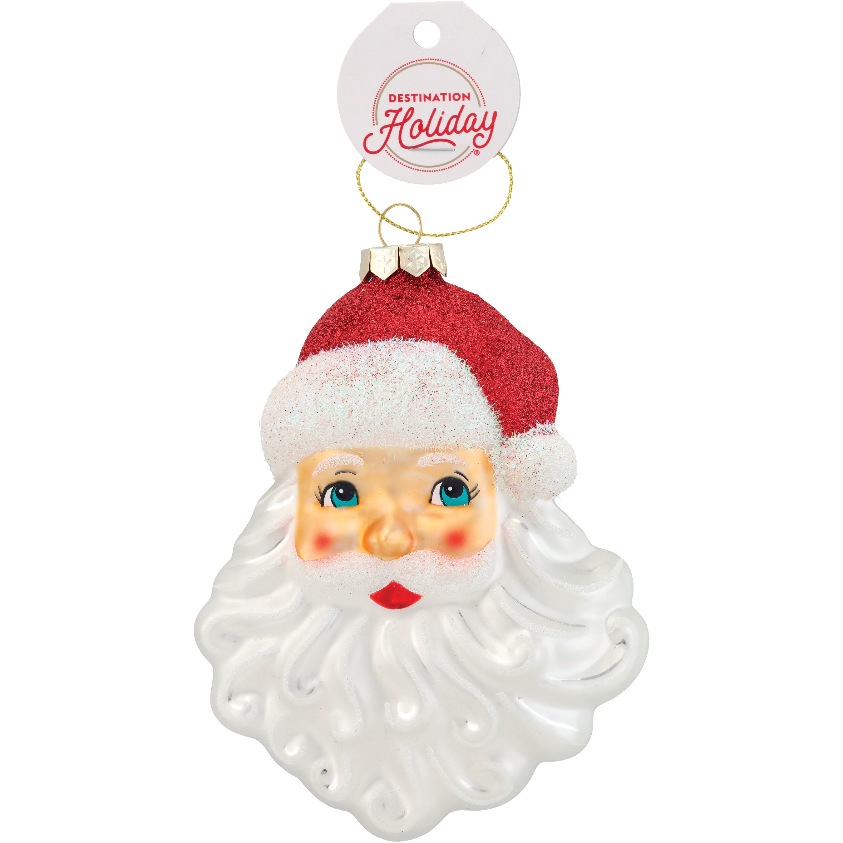 Destination Holiday Santa Head Christmas Tree Ornament - Shop Seasonal ...