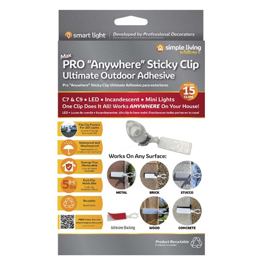 Simple Living Solutions Max Pro Anywhere Sticky Clips - Shop Hooks ...