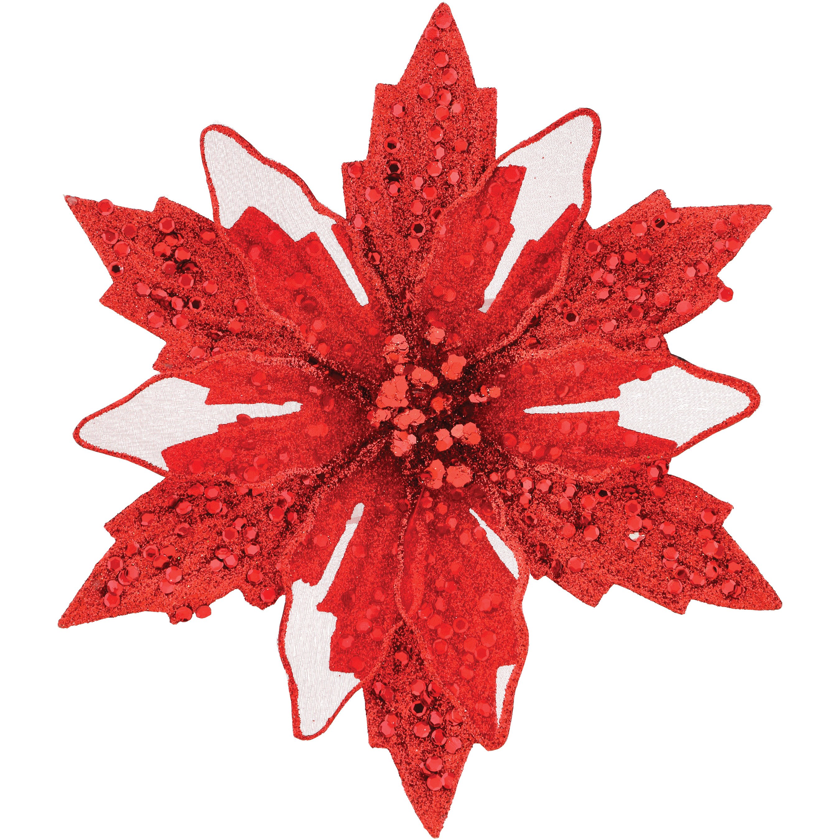 Destination Holiday Red Poinsettia Clip - Shop Seasonal decor at H-E-B
