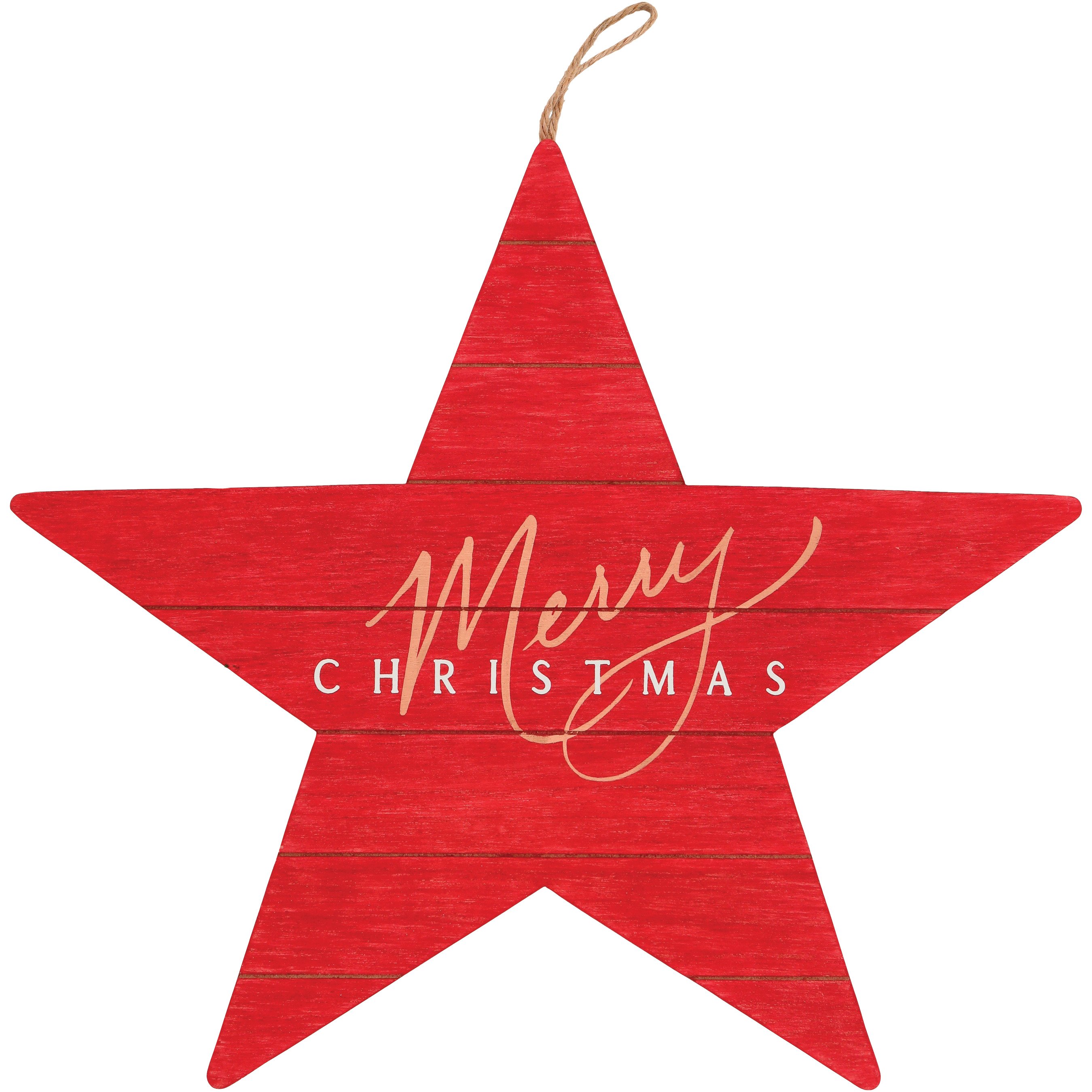 Destination Holiday Merry Christmas Star Wall Hanger - Red - Shop ...