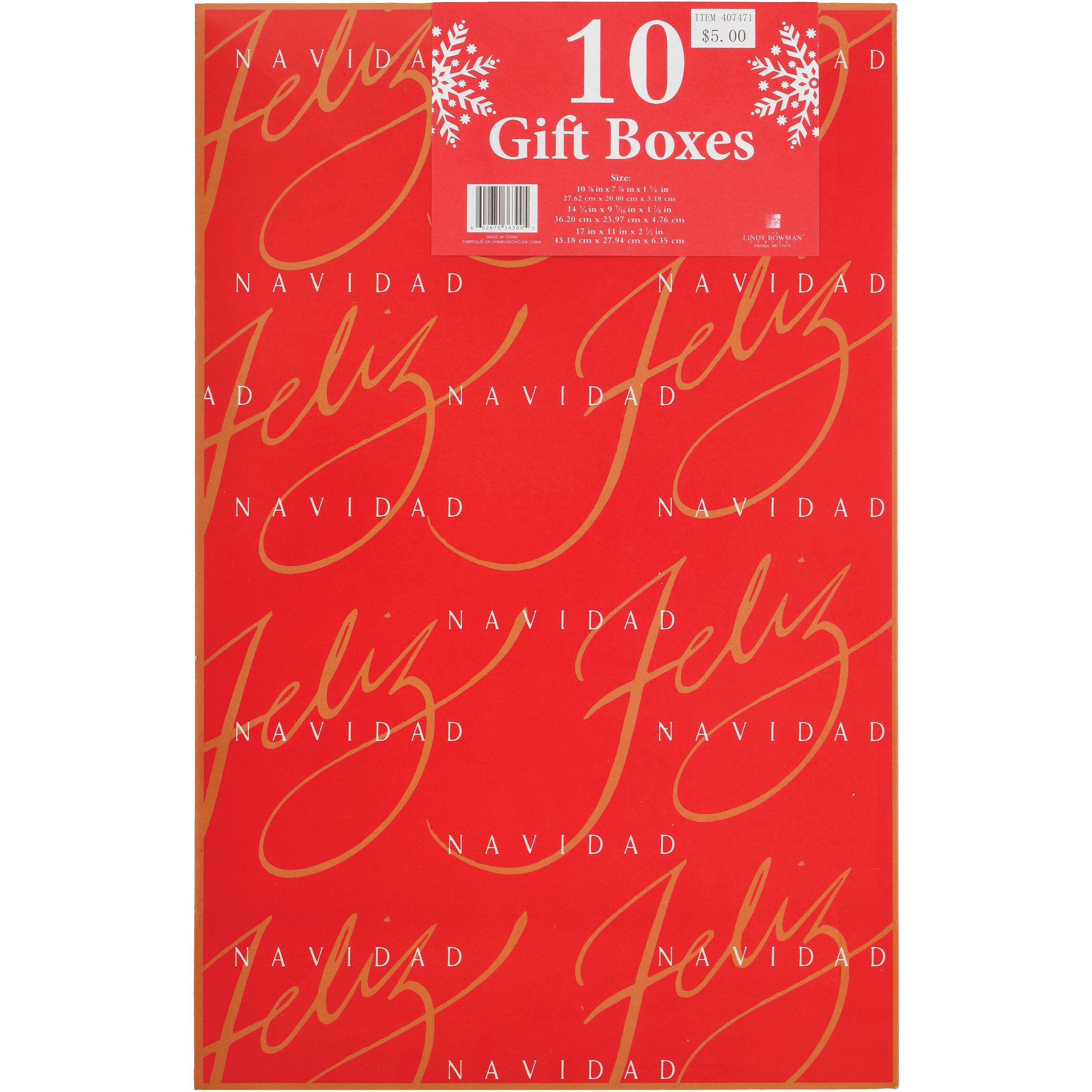 Red Point Printed Folding Christmas Gift Boxes - Large - Shop Gift wrap ...