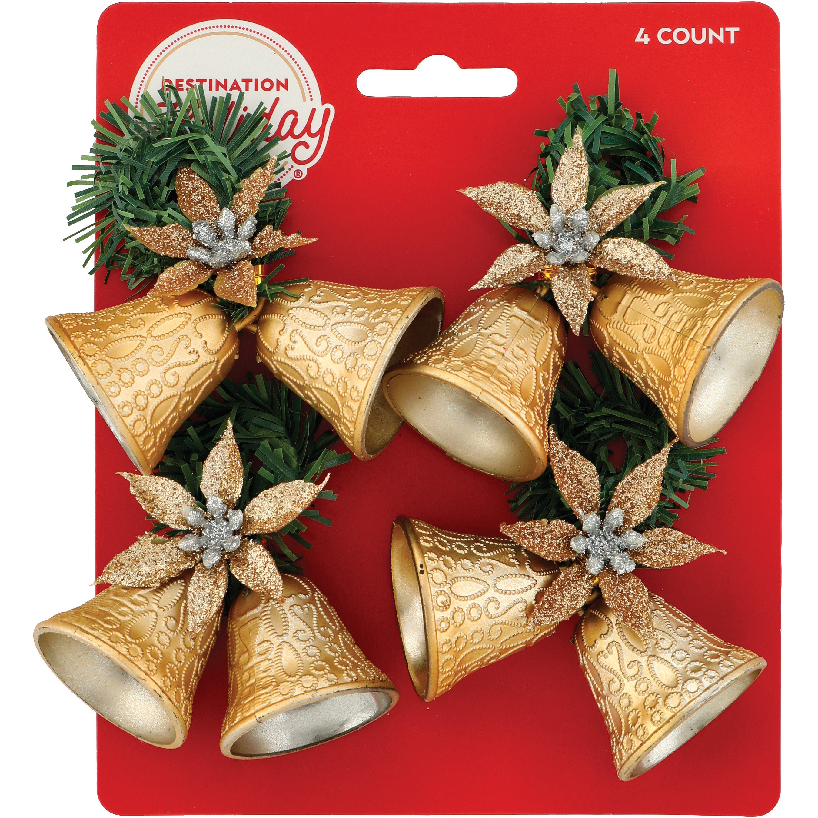 Destination Holiday Gold Bells Mini Ornaments - Shop Seasonal decor at ...