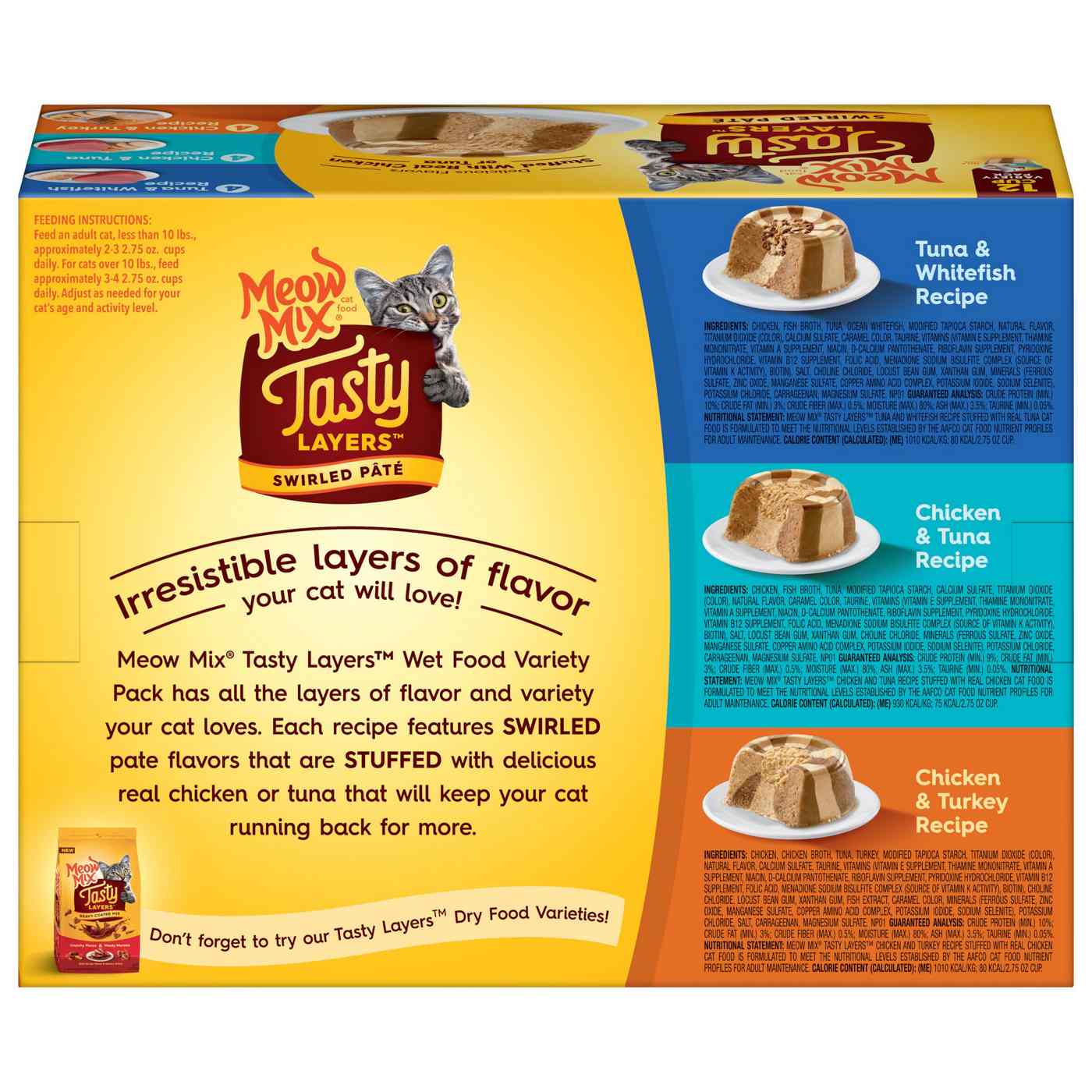 Meow Mix Tasty Layers Swirled Pate Wet Cat Food Variety Pack - Shop ...