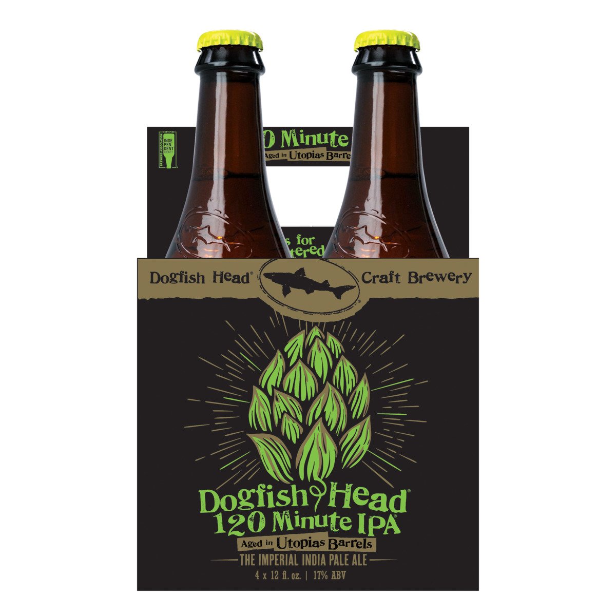 Dogfish Head Utopius 120 Minute Imperial IPA Craft Beer 4 pk Bottles ...