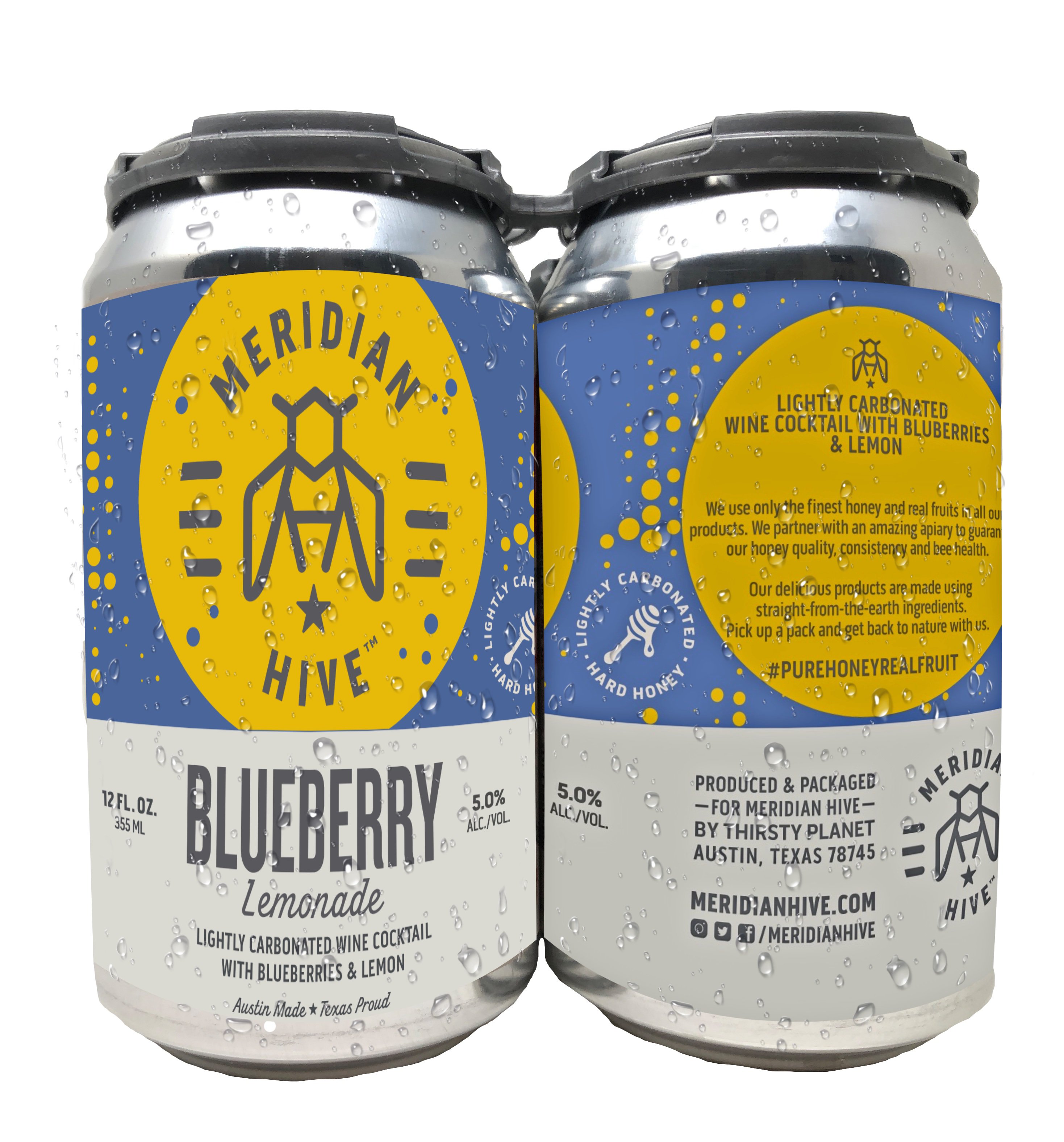 Meridian Hive Blueberry Lemonade 4 pk Cans - Shop Malt beverages ...