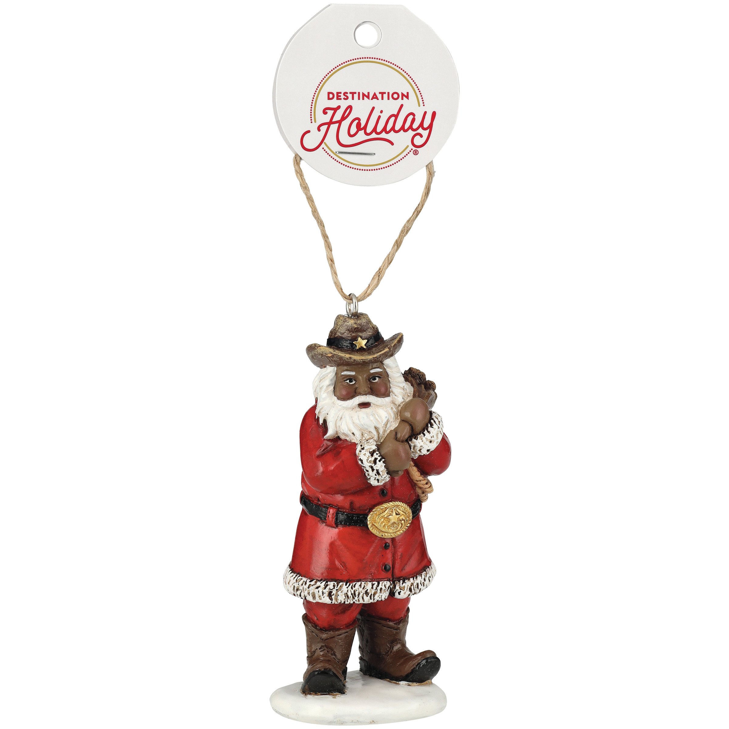 Destination Holiday Cowboy Santa with Toy Bag Ornament - Shop Seasonal ...