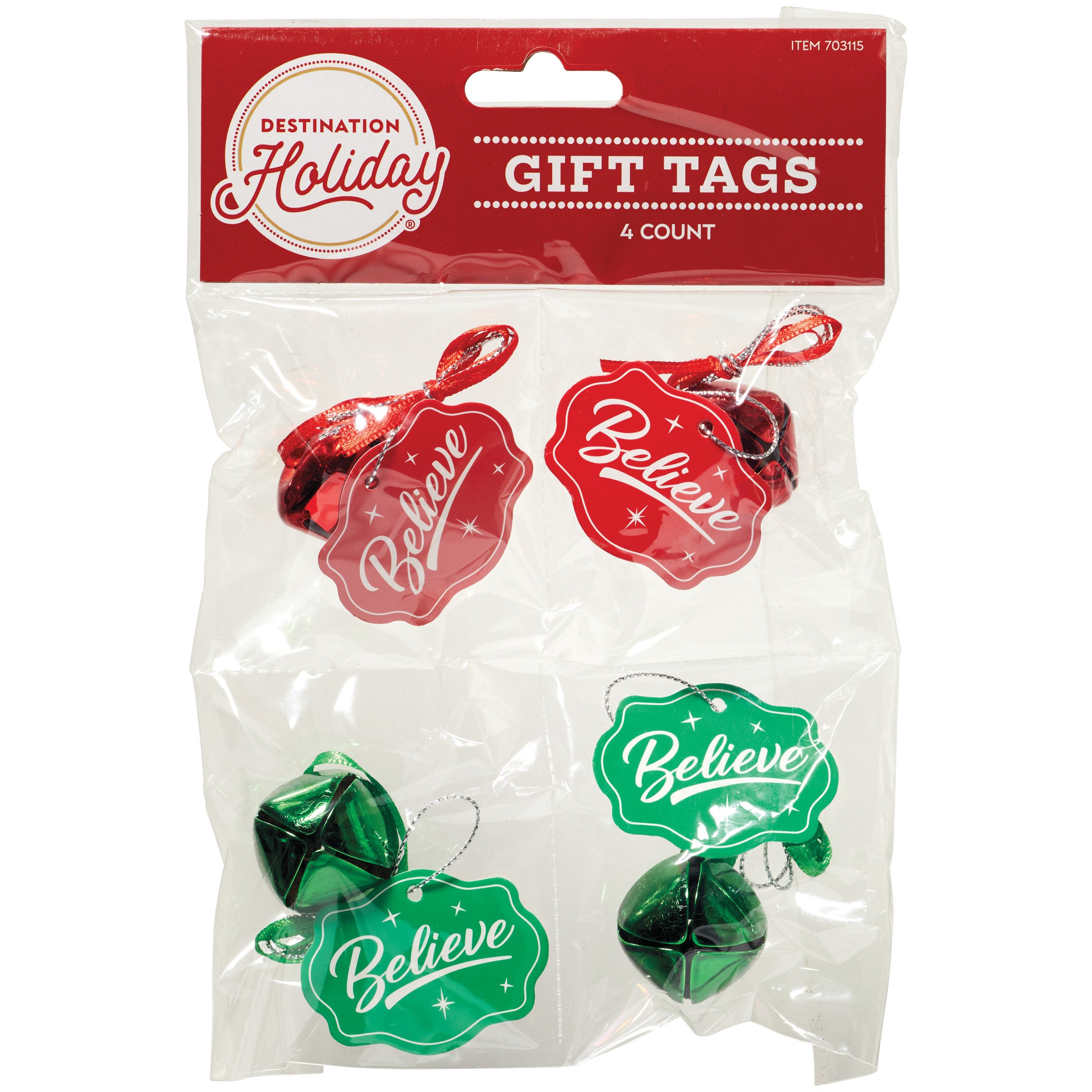 Destination Holiday Believe Bell Christmas Gift Tags - Shop Gift Wrap ...
