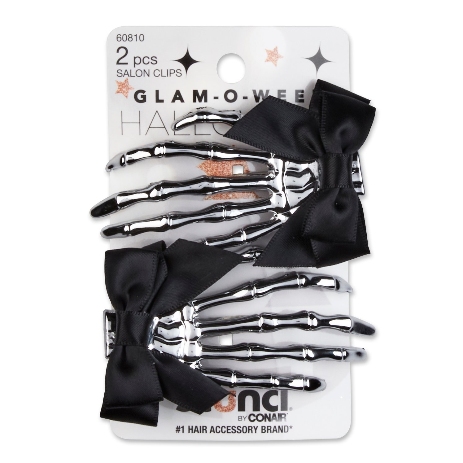 Scunci Glam-O-Ween Skeleton Hand Clips - Shop Hair accessories at H-E-B