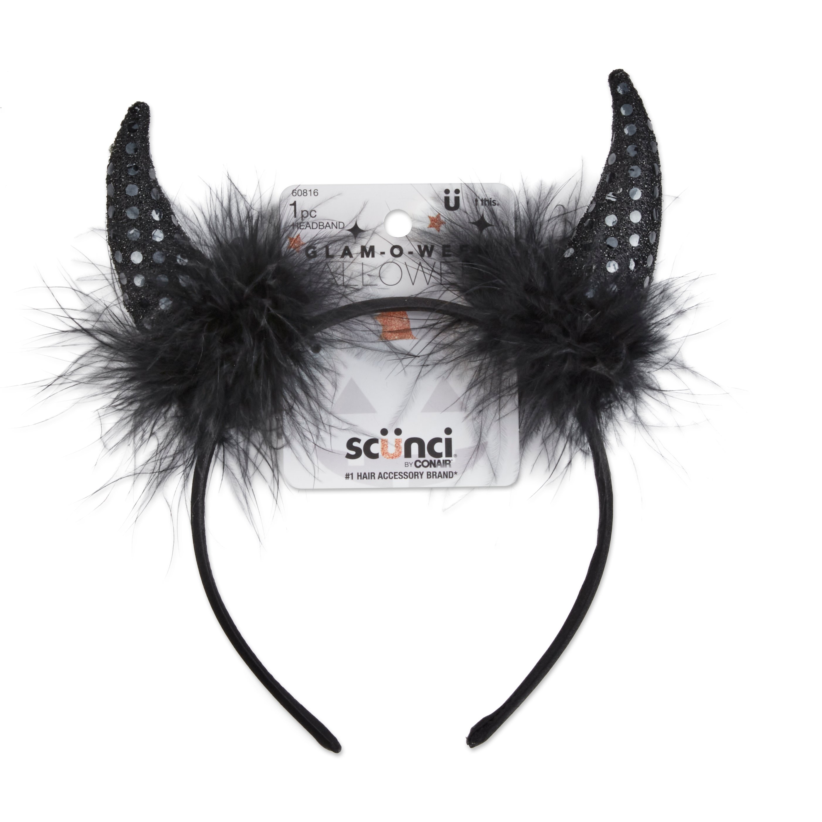 Scunci Glam-O-Ween Fuzzy Horns Headband - Shop Hair accessories at H-E-B