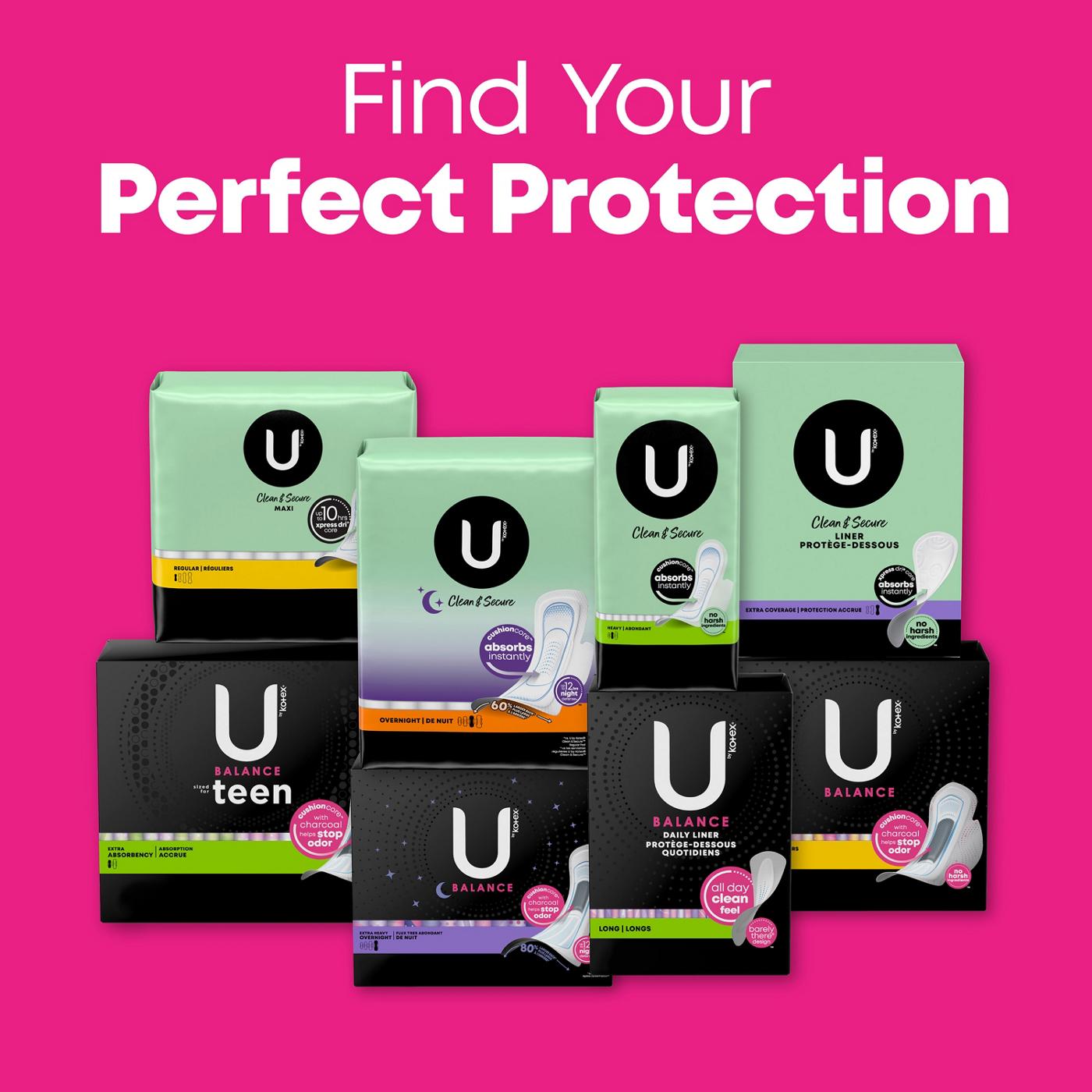 U by Kotex Balance Ultra Thin Overnight Pads with Wings - Shop Pads ...
