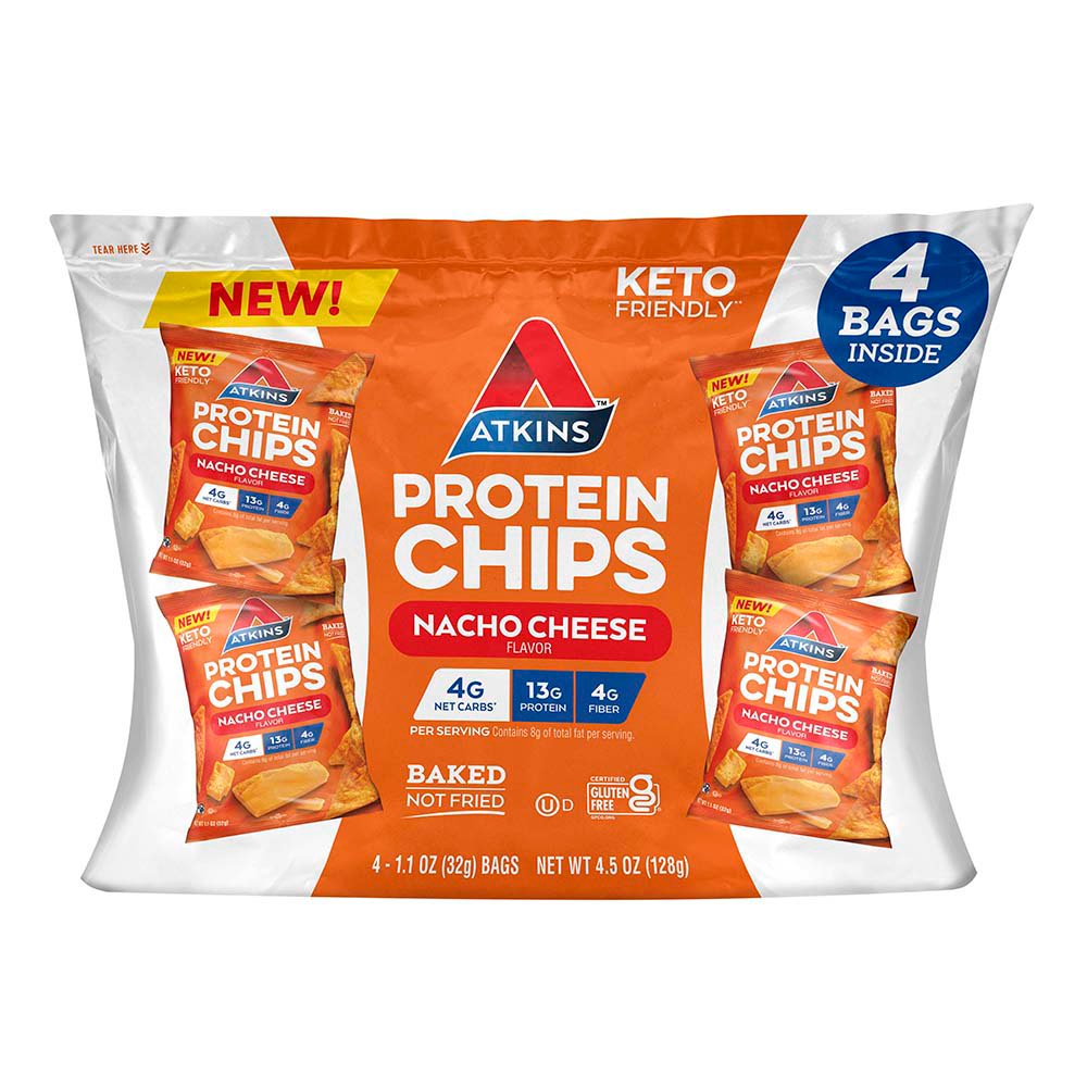Atkins Protein Chips - Nacho Cheese - Shop Diet & fitness at H-E-B