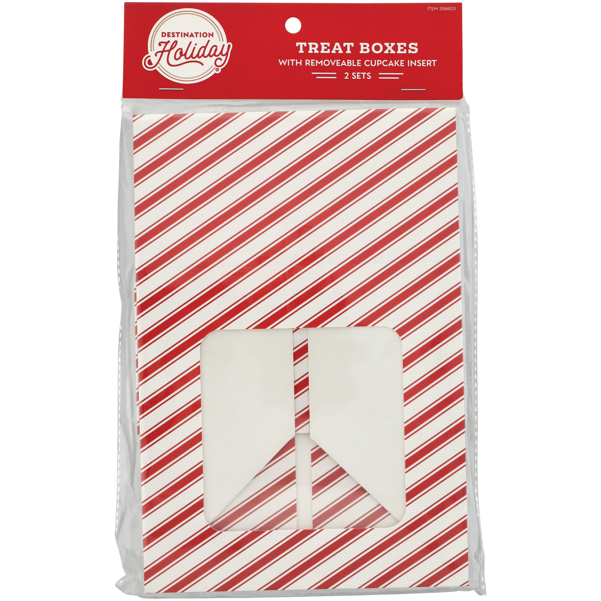 Destination Holiday Red Stripe Treat Boxes with Cupcake Inserts - Shop ...