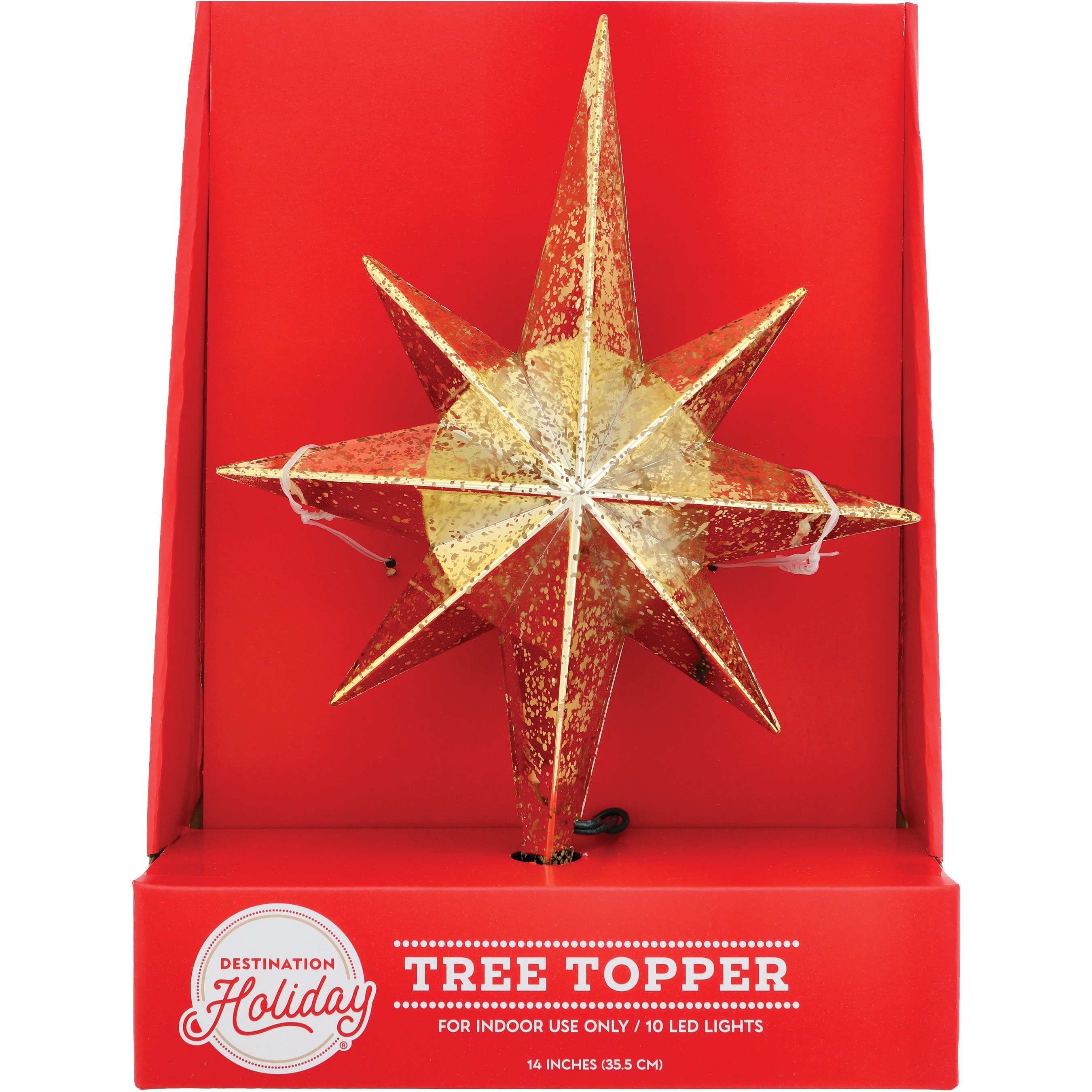 Destination Holiday Star Tree Topper - Gold - Shop Seasonal decor at H-E-B