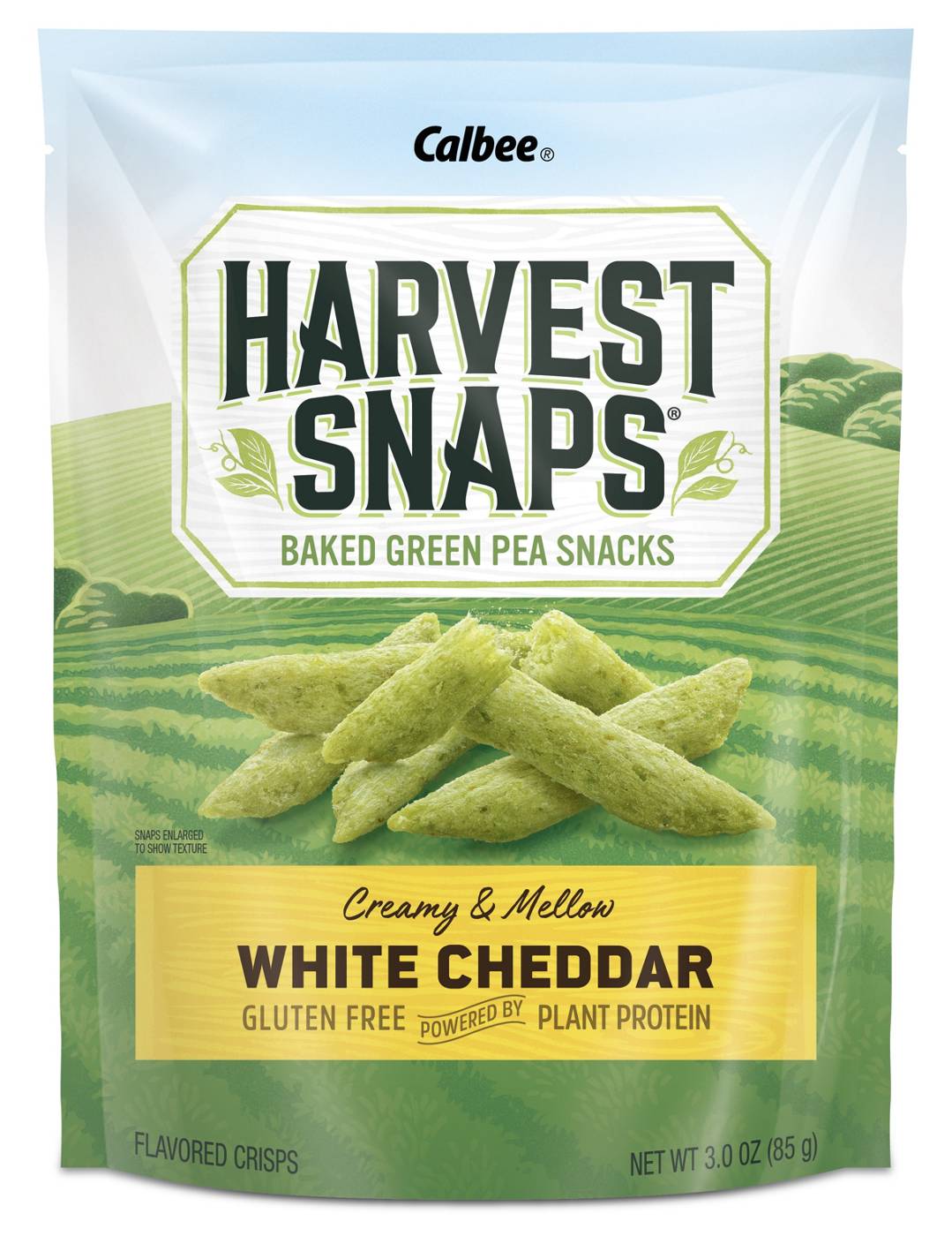 Calbee Harvest Snaps White Cheddar Baked Green Pea Snack Crisps - Shop ...
