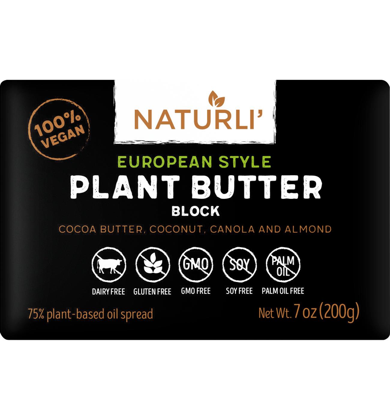Naturli European Style Plant Butter Block - Shop Butter & margarine at ...