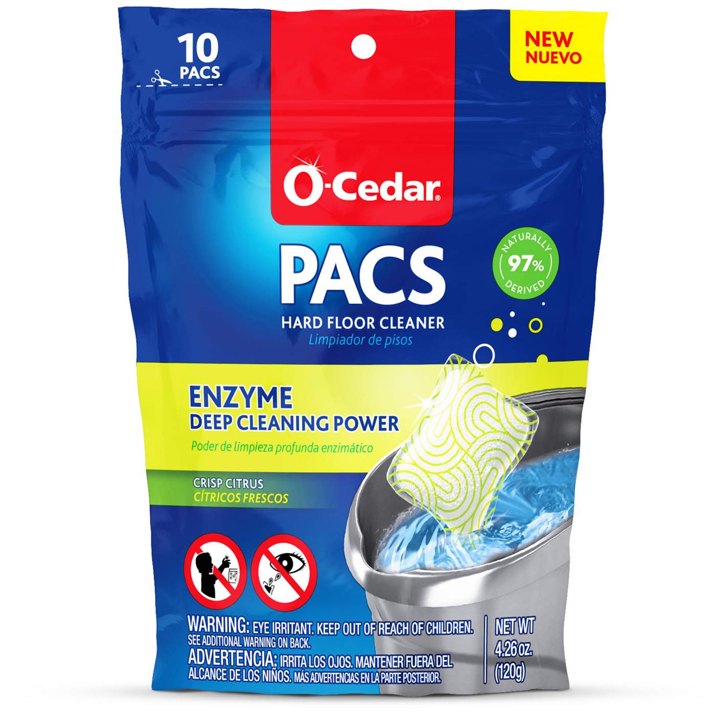 O-Cedar Hard Floor Cleaner PACs - Crisp Citrus - Shop All purpose ...