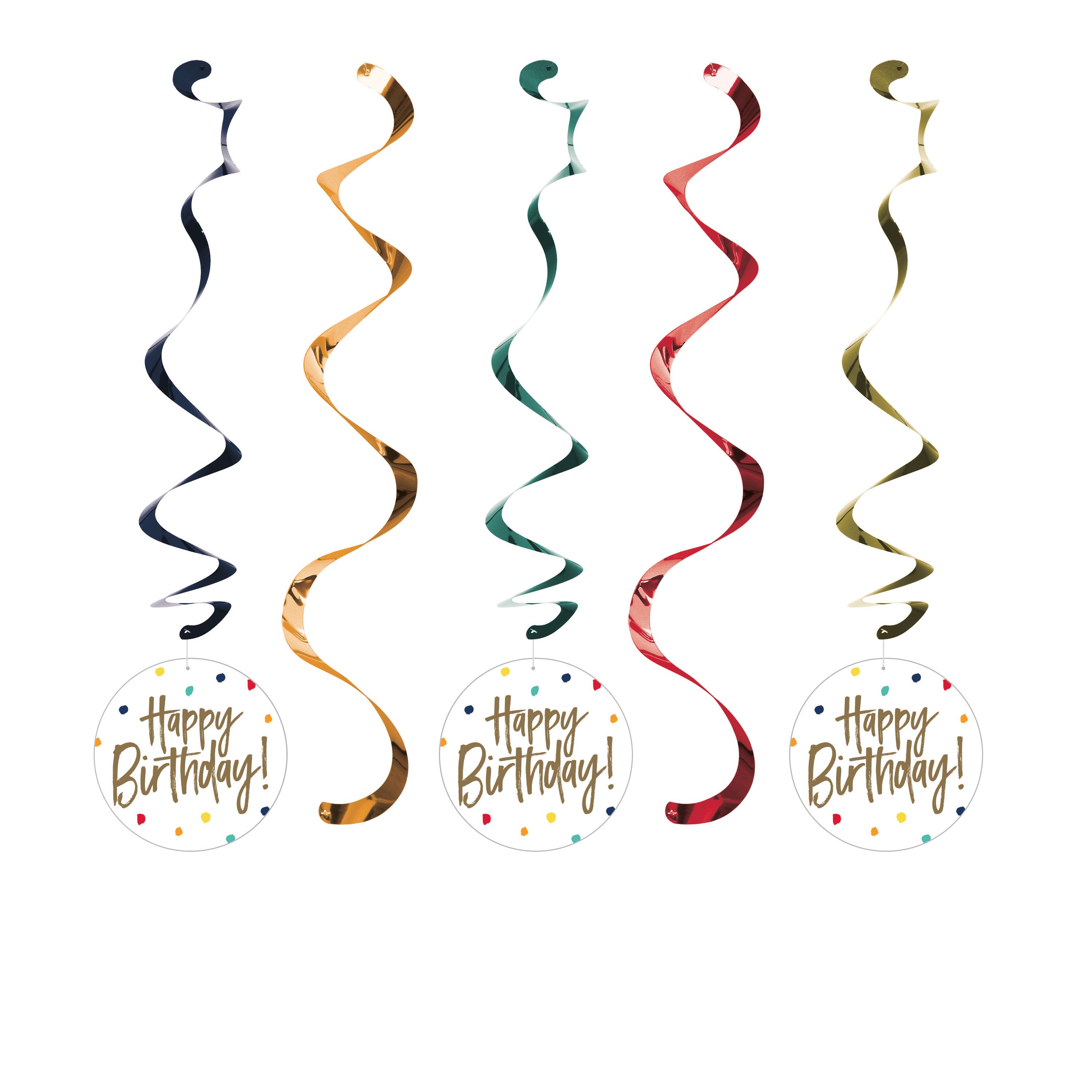 Creative Converting Happy Birthday Stripes Dizzy Danglers, 5 ct - Shop ...