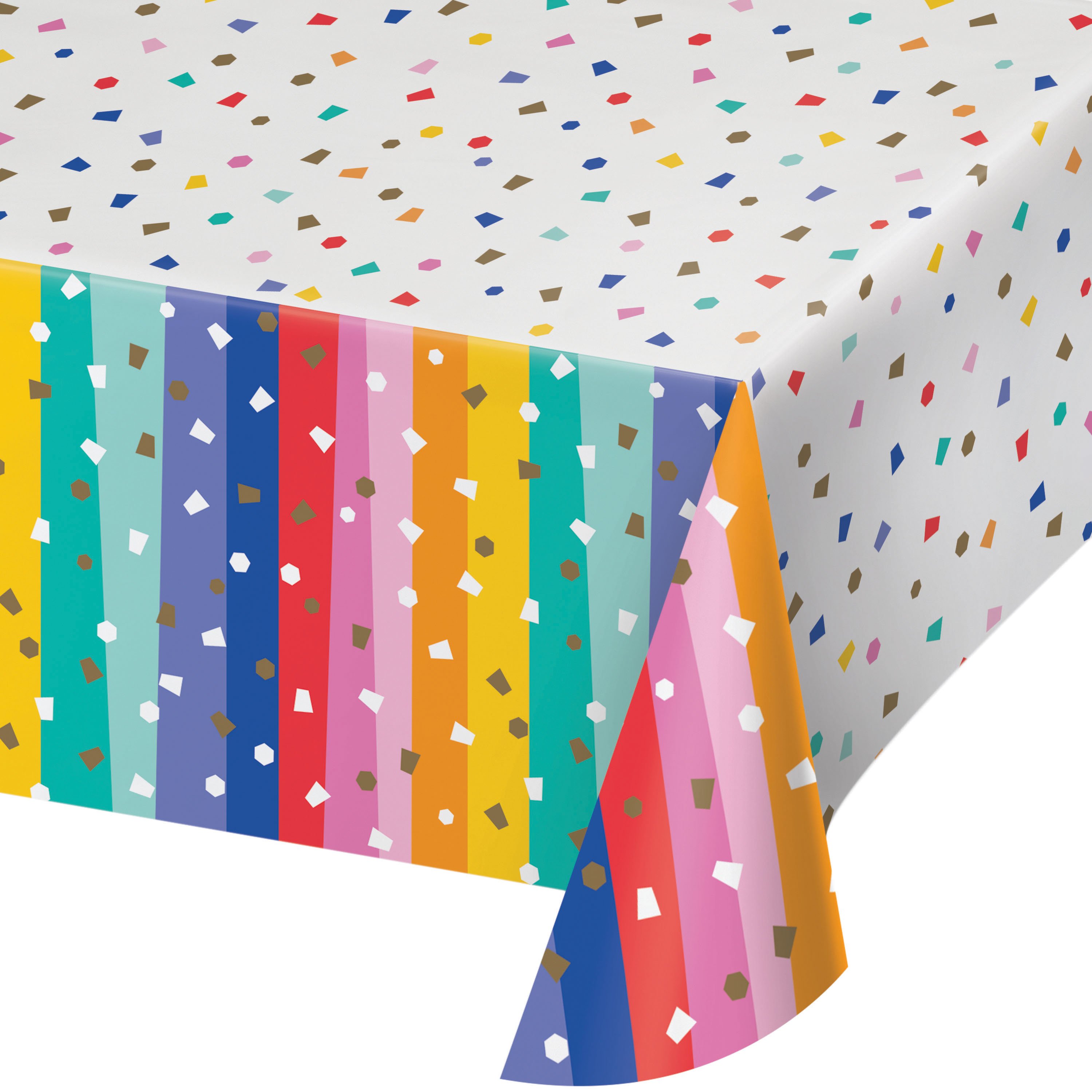 Creative Converting Birthday Confetti Theme Disposable Tablecover ...