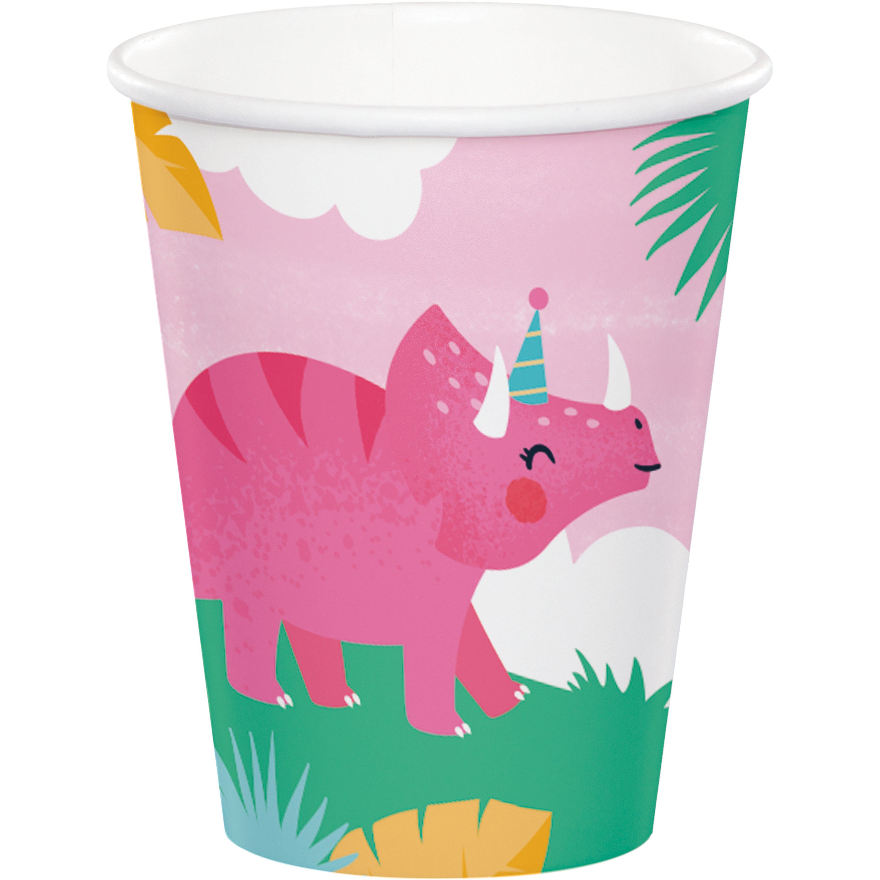 Creative Converting Girl Dino Party Theme Paper Cups, 8 ct - Shop Party ...