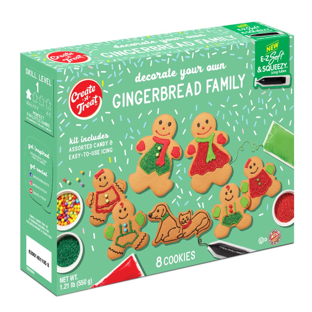 Create A Treat Decorate Your Own Gingerbread Family Kit - Shop Cookies ...