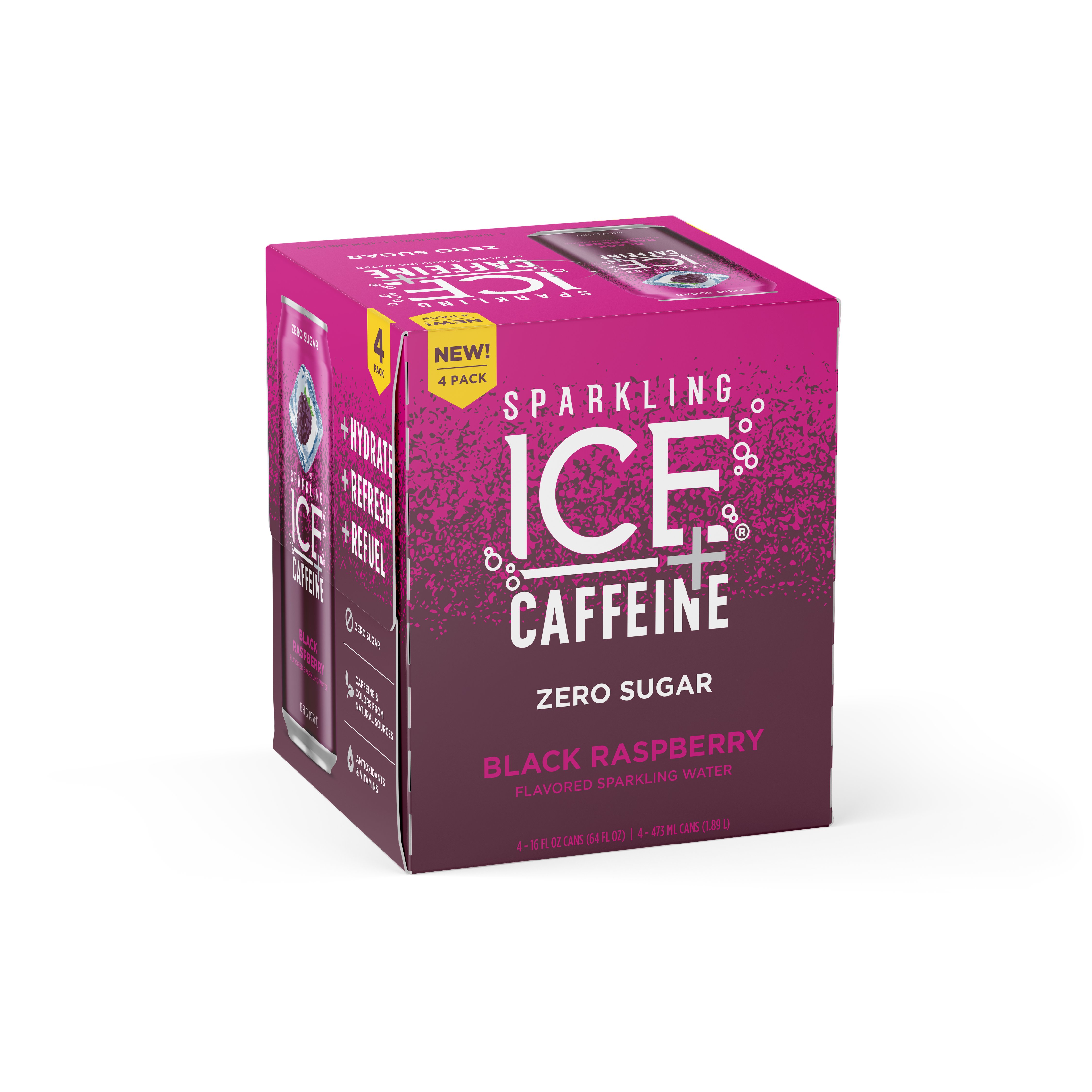 Sparkling Ice +Caffeine Sparkling Ice Caffeine Black Raspberry Zero Sugar - Shop Water at H-E-B