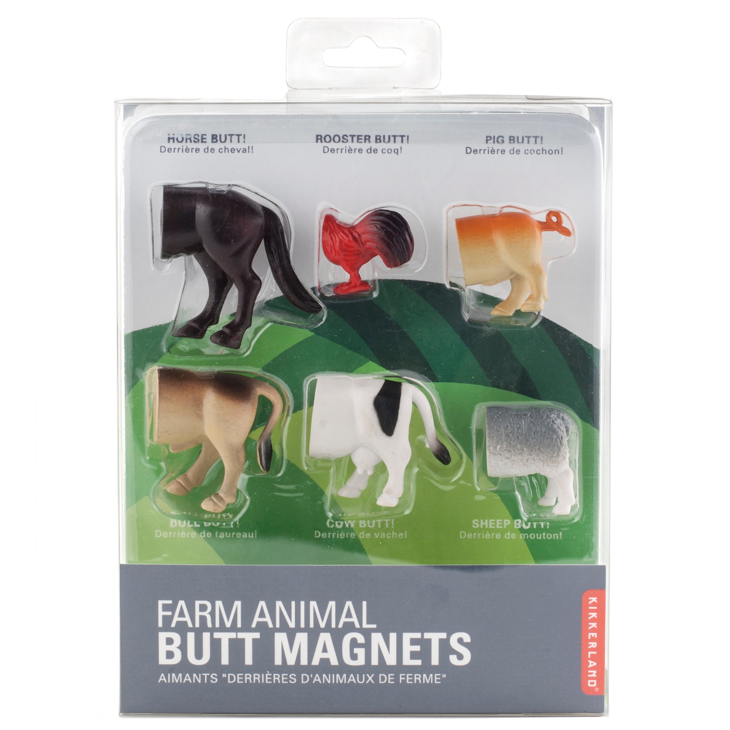 Kikkerland Farm Animal Butt Magnets - Shop Paper clips & fasteners at H-E-B