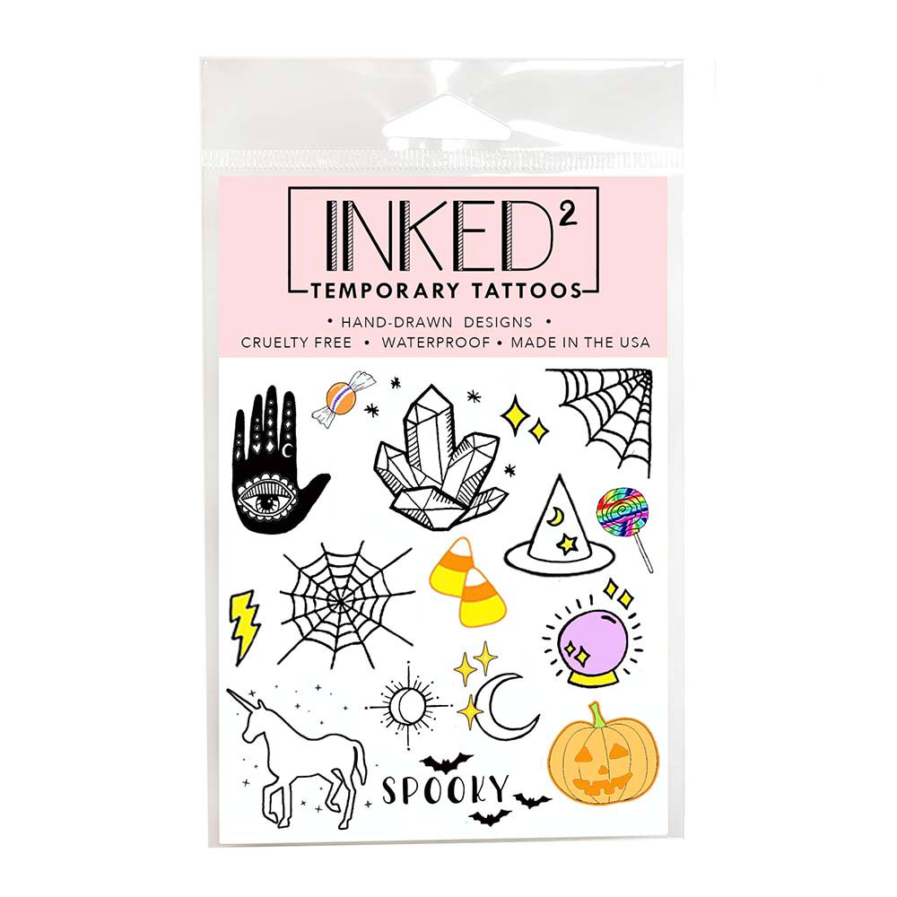 INKED by Dani Temporary Tattoo Sheet - Spooky - Shop Makeup palettes ...