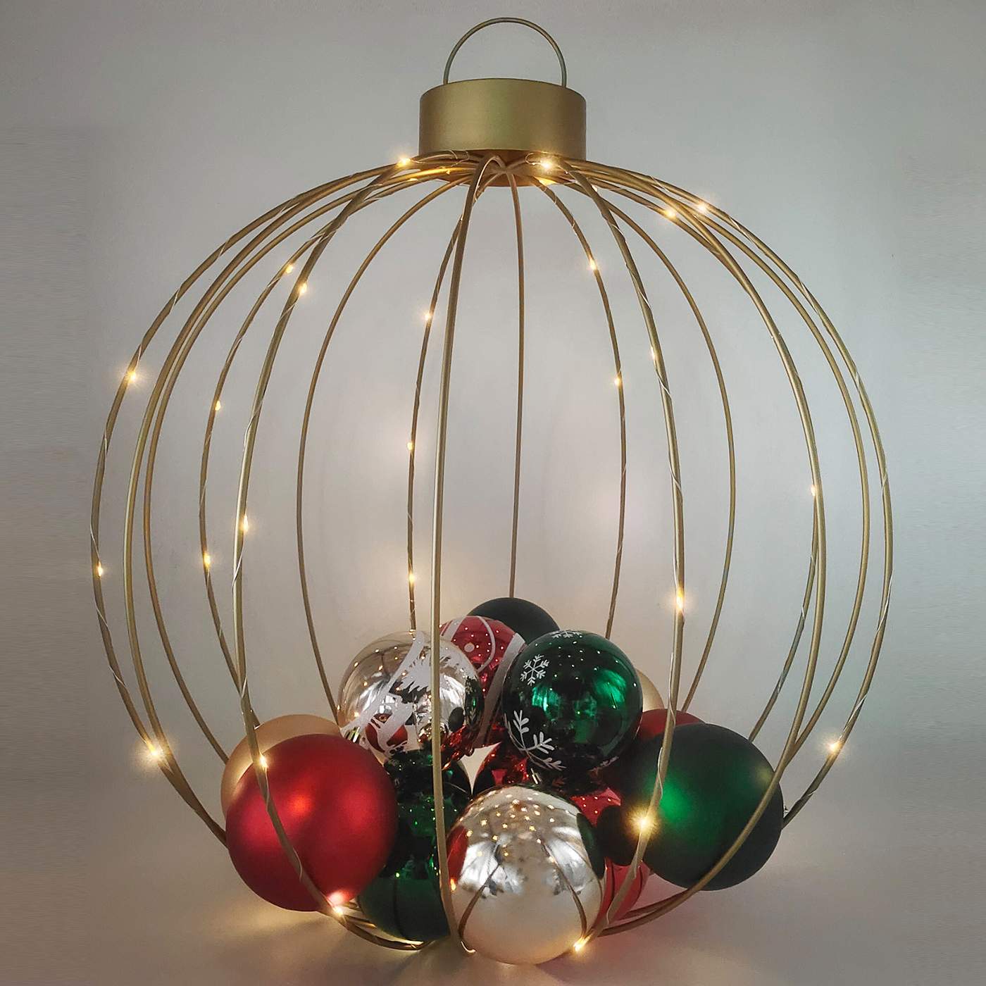 Destination Holiday Lighted Gold Wire Christmas Ornament - Shop ...