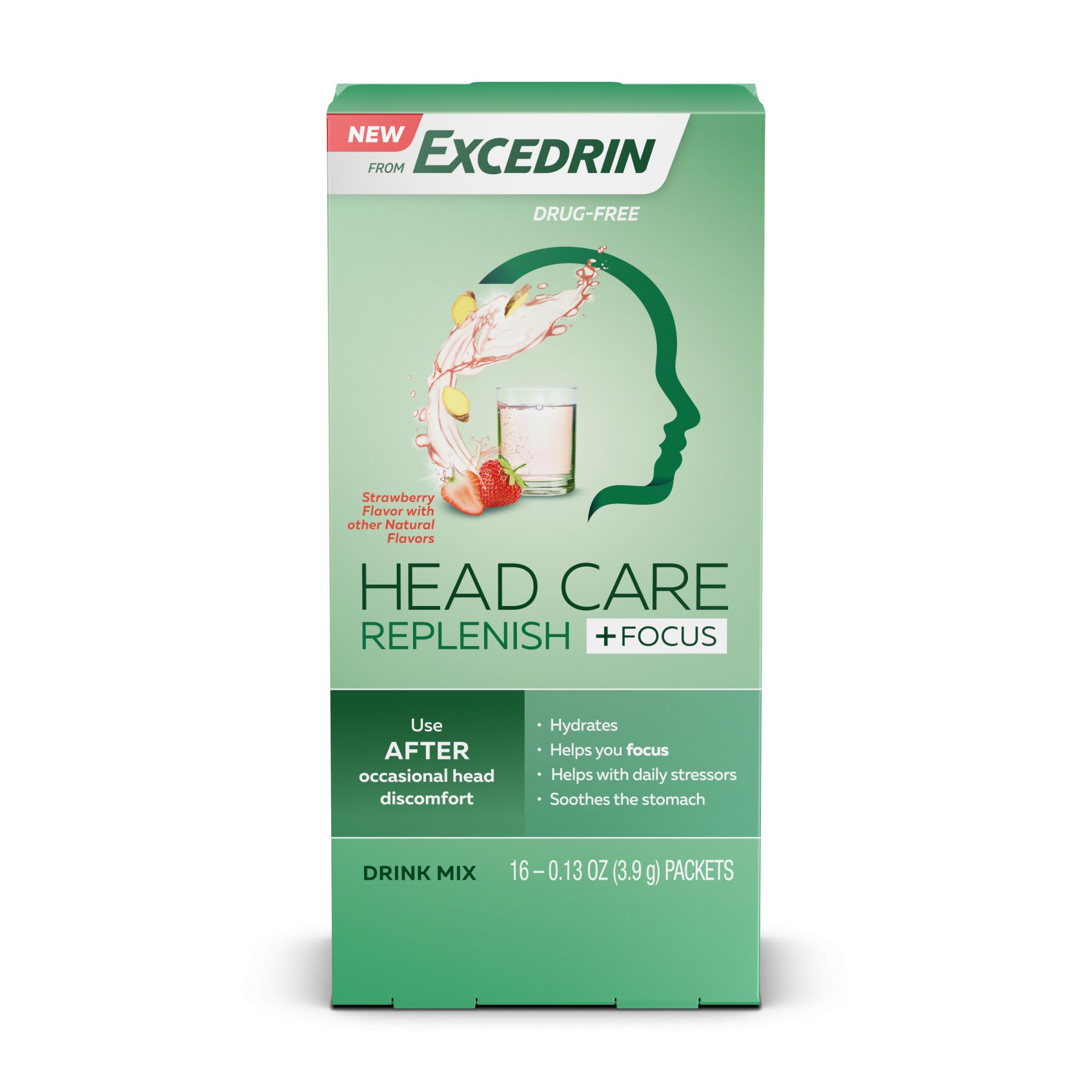 Excedrin Head Care Replenish +Focus Packets - Strawberry - Shop ...