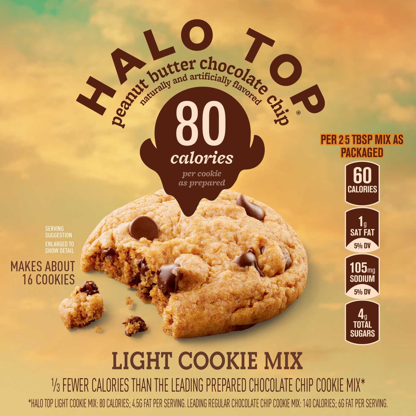 Halo Top Light Cookie Mix - Peanut Butter Chocolate Chip - Shop Baking ...