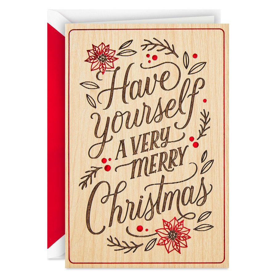 Hallmark Very Merry Christmas Signature Wood Christmas Card - S6 - Shop ...