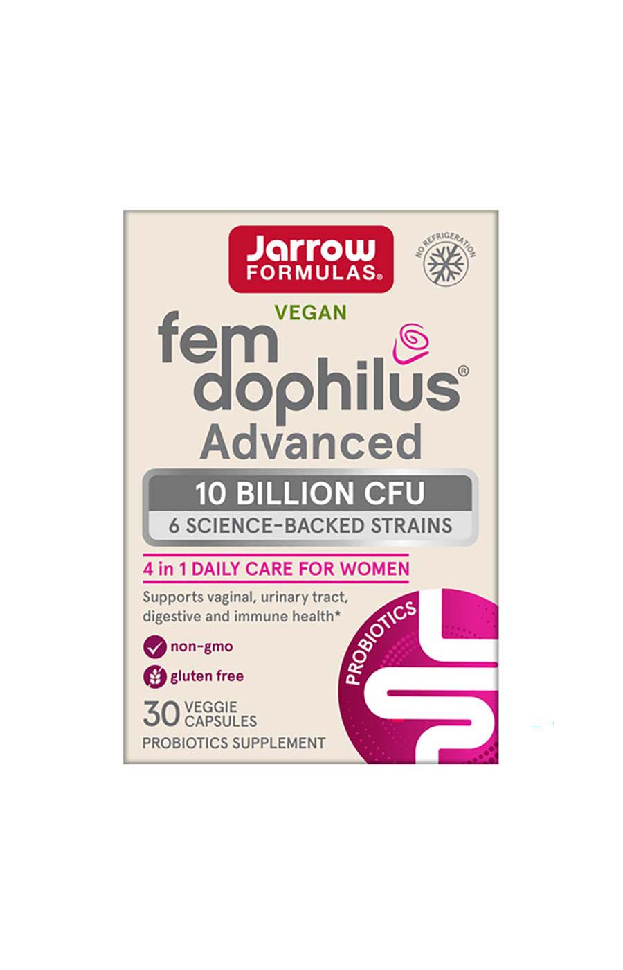 Jarrow Formulas Fem Dophilus Advanced Probiotics Veggie Capsules - Shop ...
