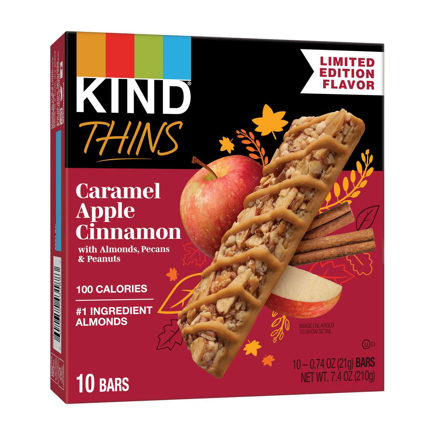 Kind Thins Snack Bars - Caramel Apple Cinnamon - Shop Granola & snack ...