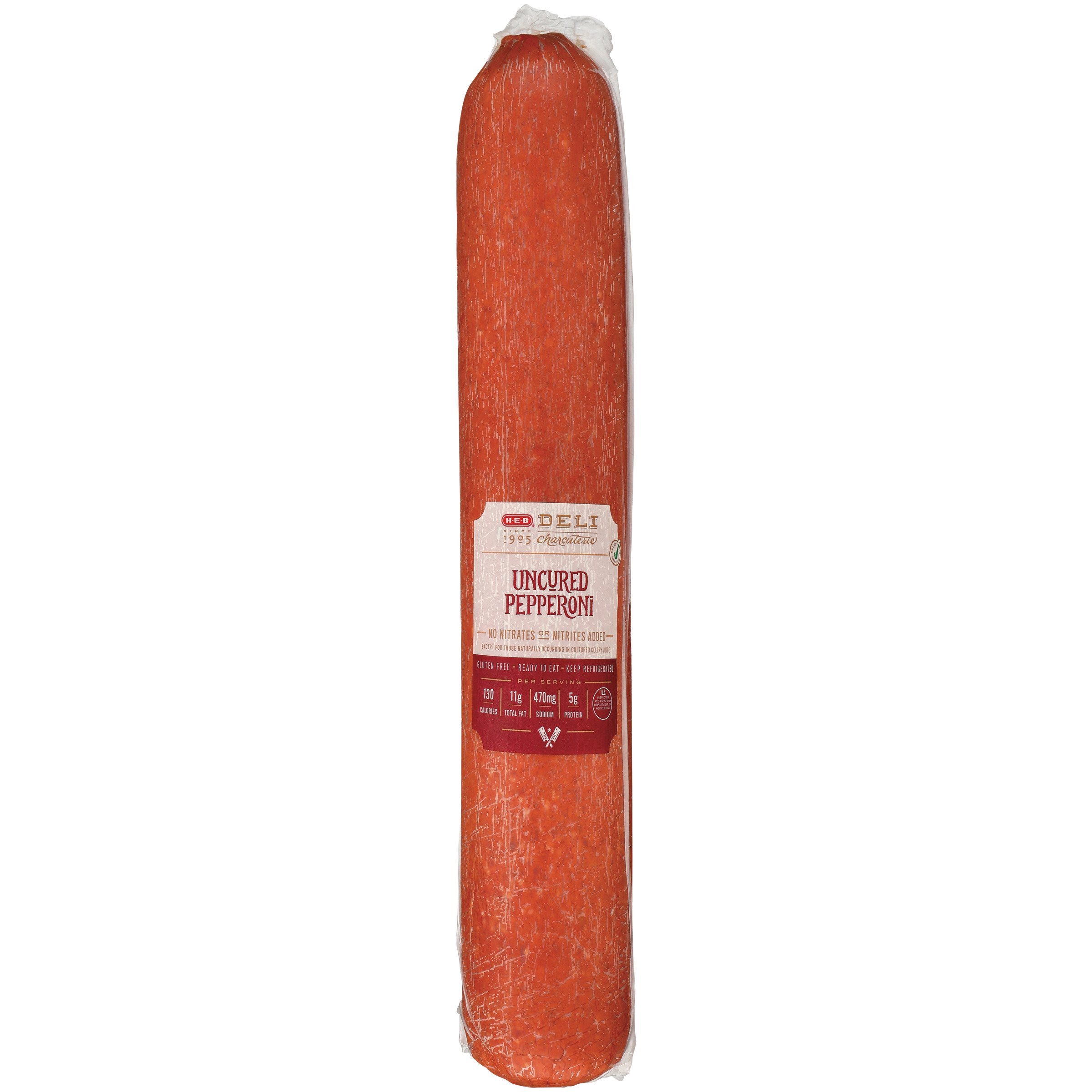 H-E-B Deli Charcuterie Uncured Pepperoni, Custom Sliced - Shop Meat at ...